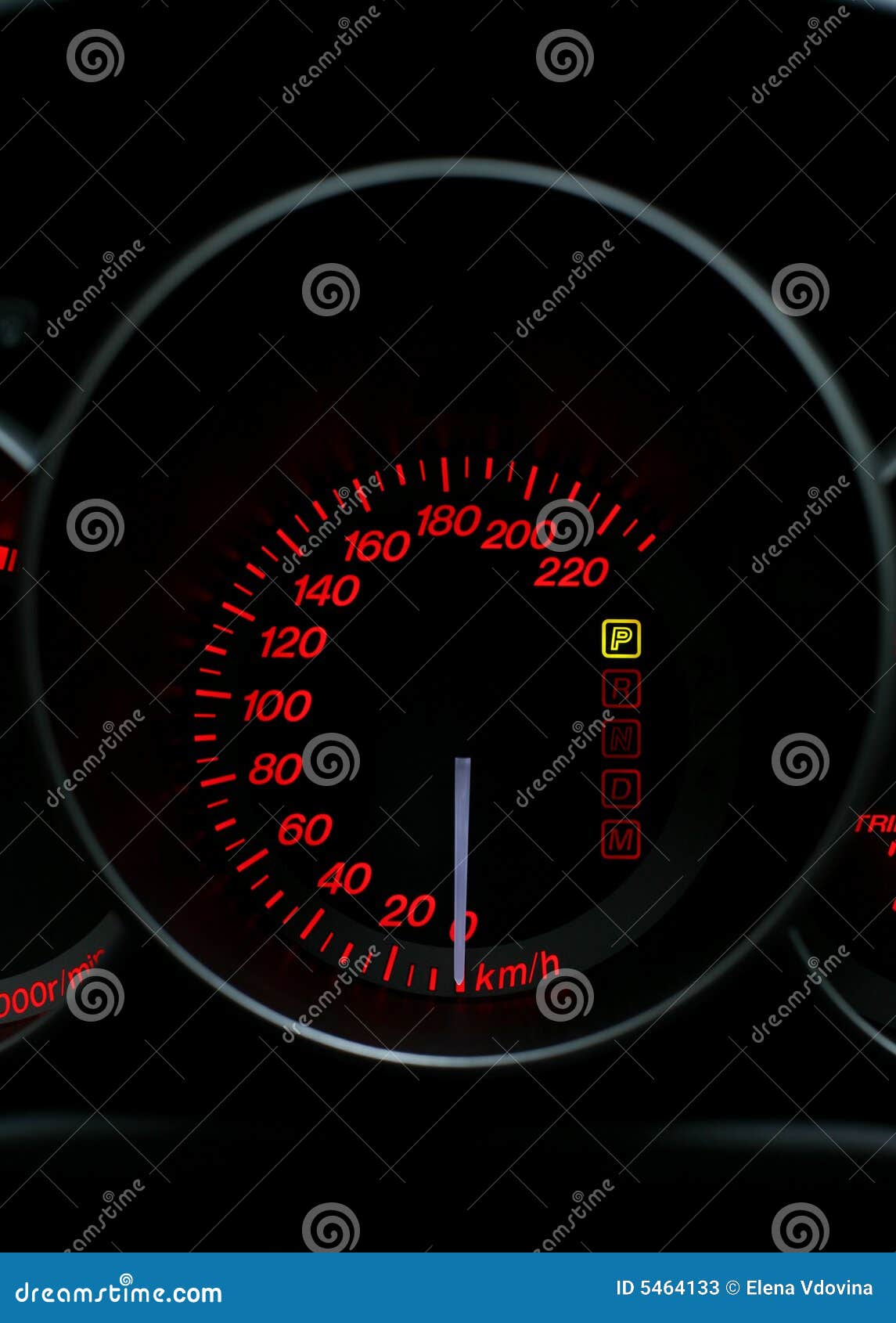 NIGHT SPEEDOMETER stock image. Image of race, miles, number - 5464133