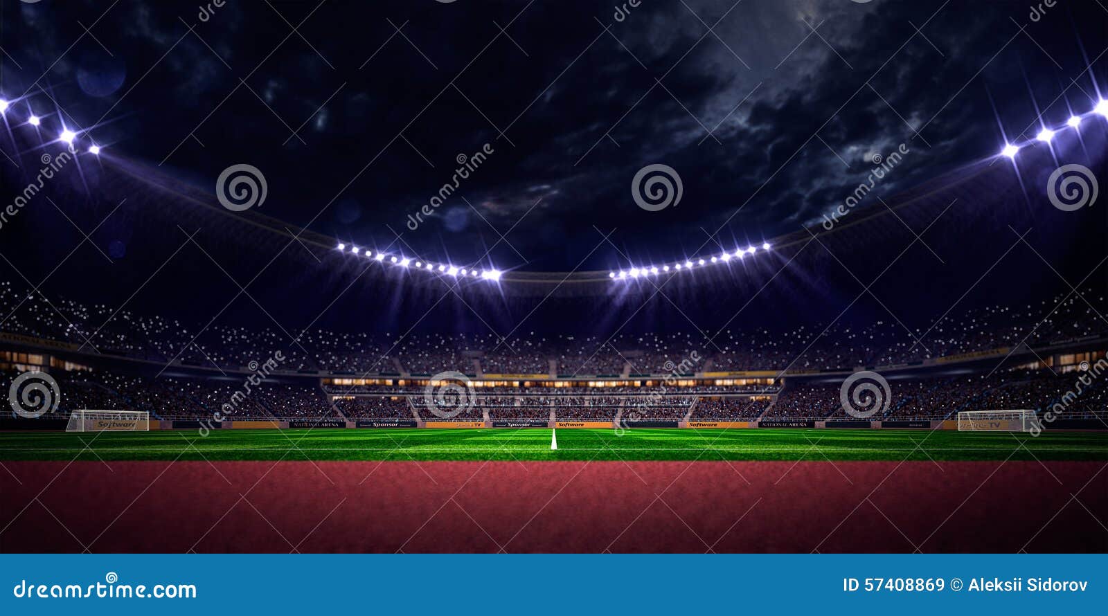 Night Stadium Arena Soccer Field Royalty-Free Stock Photography ...