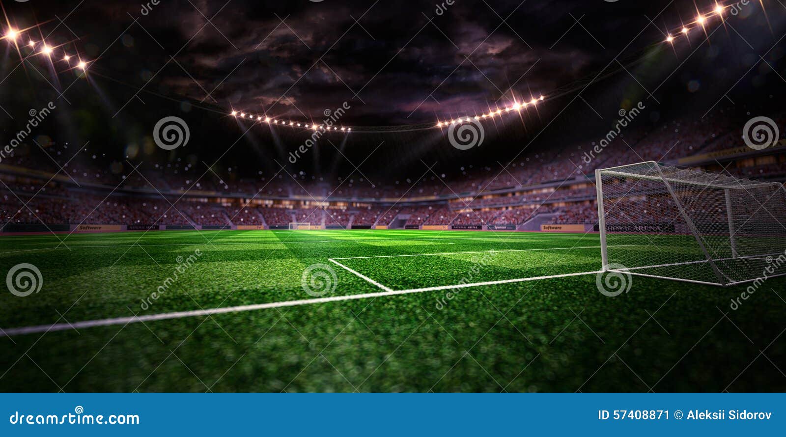 Night Stadium Arena Soccer Field Royalty-Free Stock Photography ...