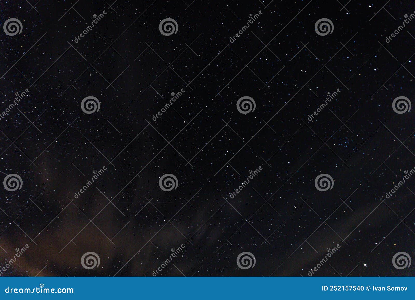 Night Starscape in the Countryside Stock Photo - Image of postcard ...
