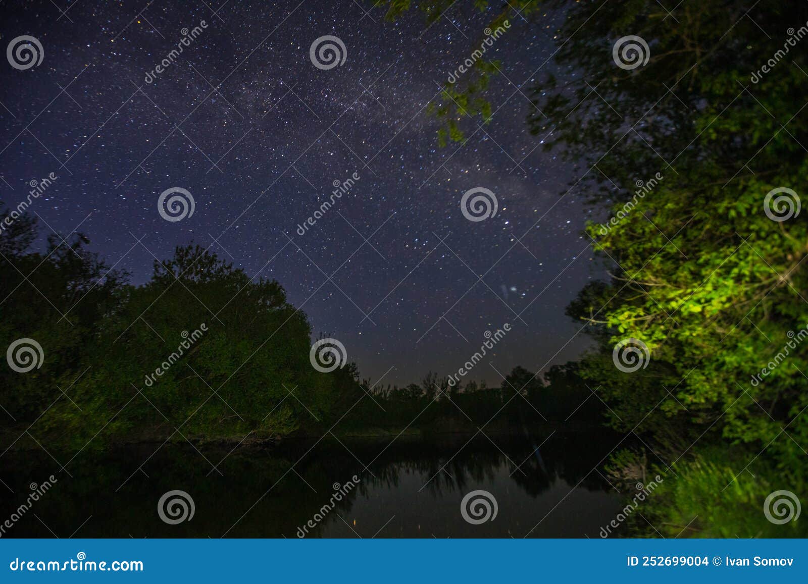 Night Starscape in the Countryside Stock Photo - Image of night, sunset ...