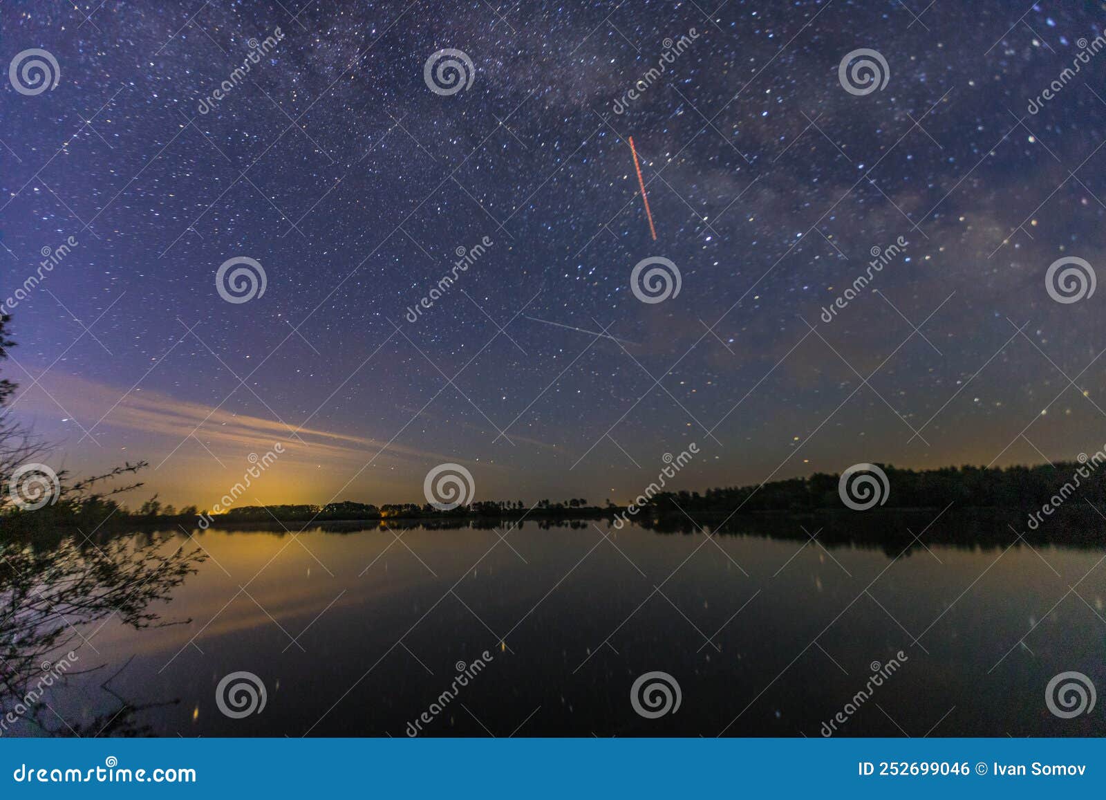 Night Starscape in the Countryside Stock Photo - Image of baltic ...