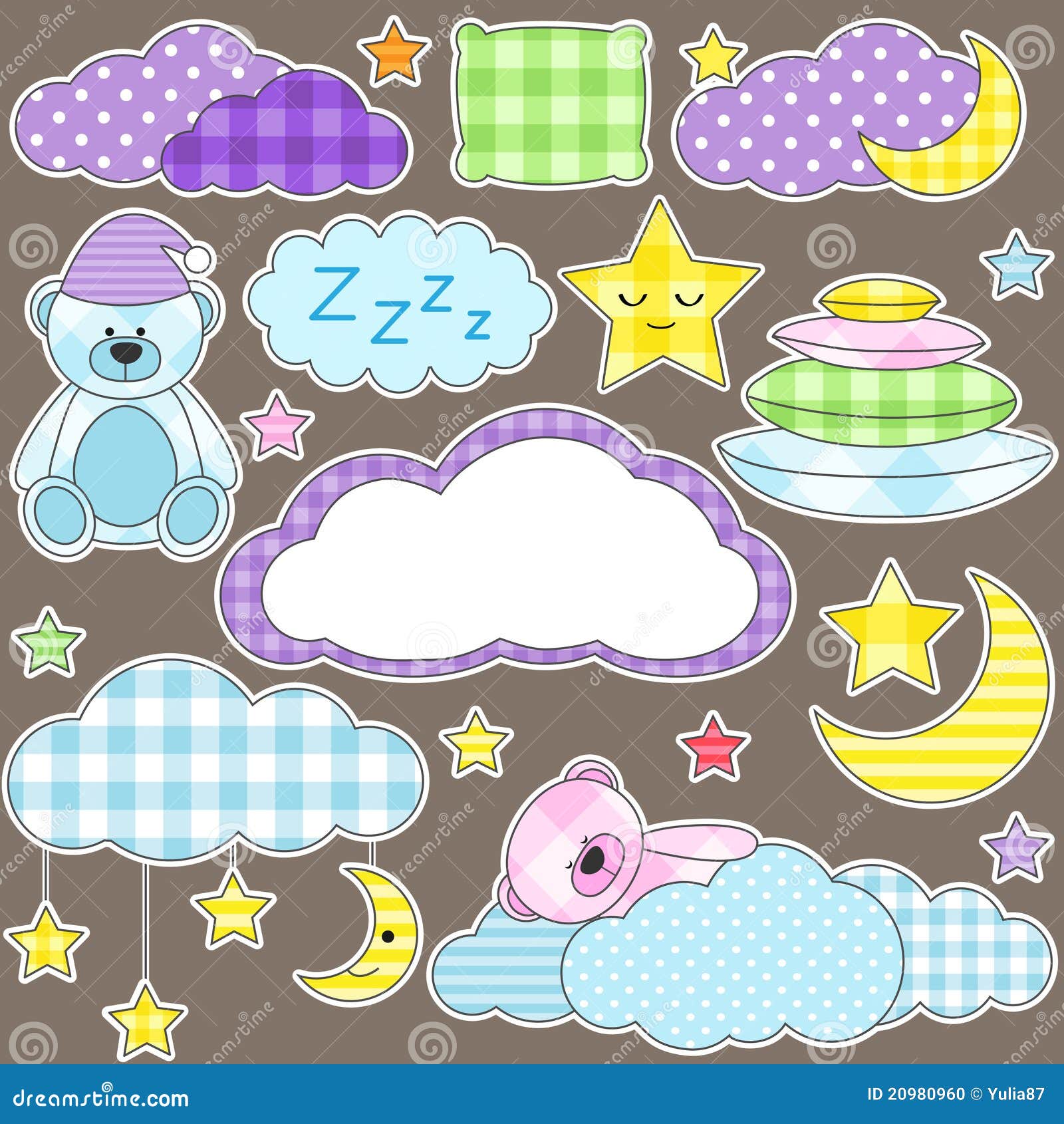 Night stickers stock vector. Illustration of pattern - 20980960