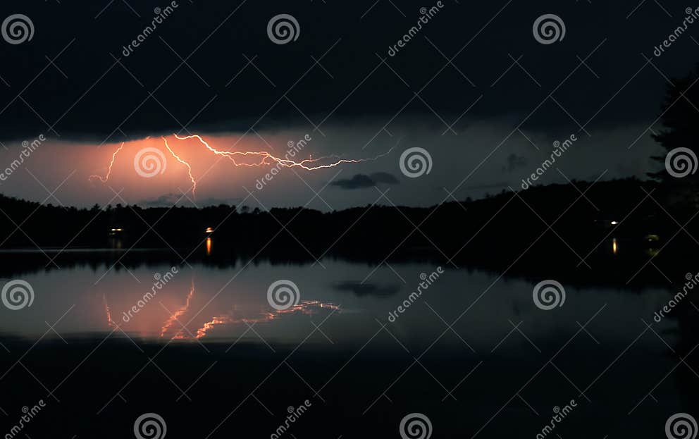 Night Storm stock image. Image of curent, power, reflection - 26287