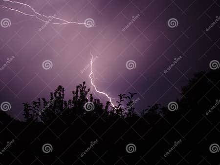 Night storm stock image. Image of electric, fiction, blue - 3672137