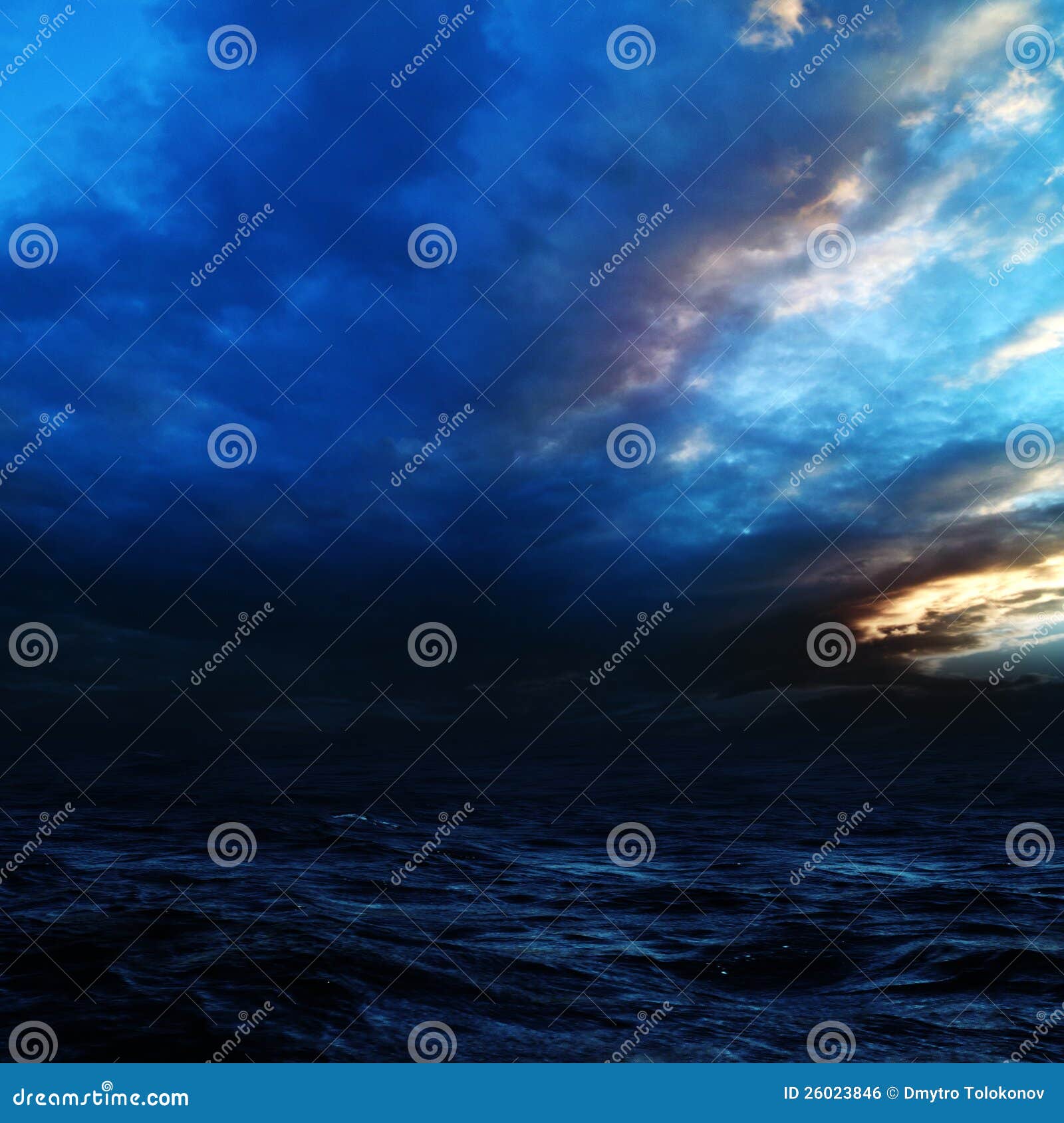 Night storm on the sea. stock photo. Image of hurricane - 26023846