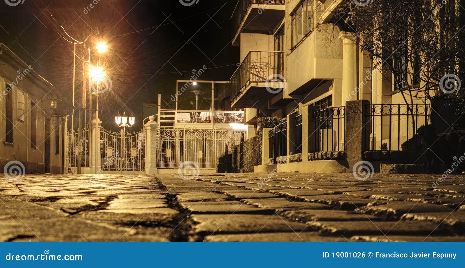 Night street stock photo. Image of street, urban, lonely - 19001026