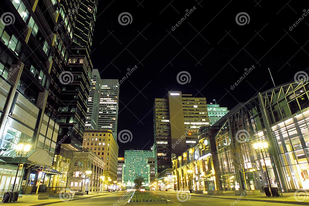 Night Street stock photo. Image of road, downtown, design - 717018