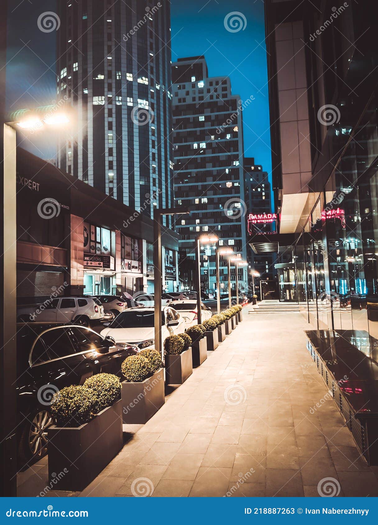 Night Street at Istanbul Suburb S Editorial Stock Photo - Image of ...