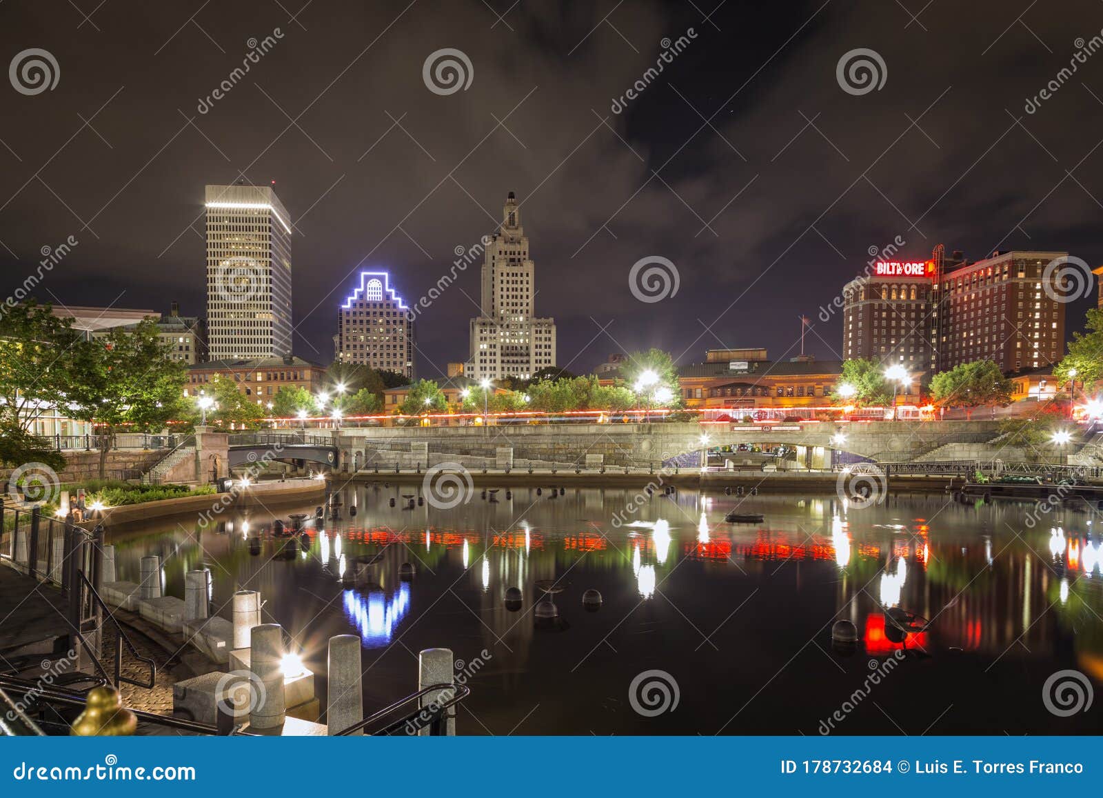 A Night of Summer in Providence Editorial Stock Image - Image of ...
