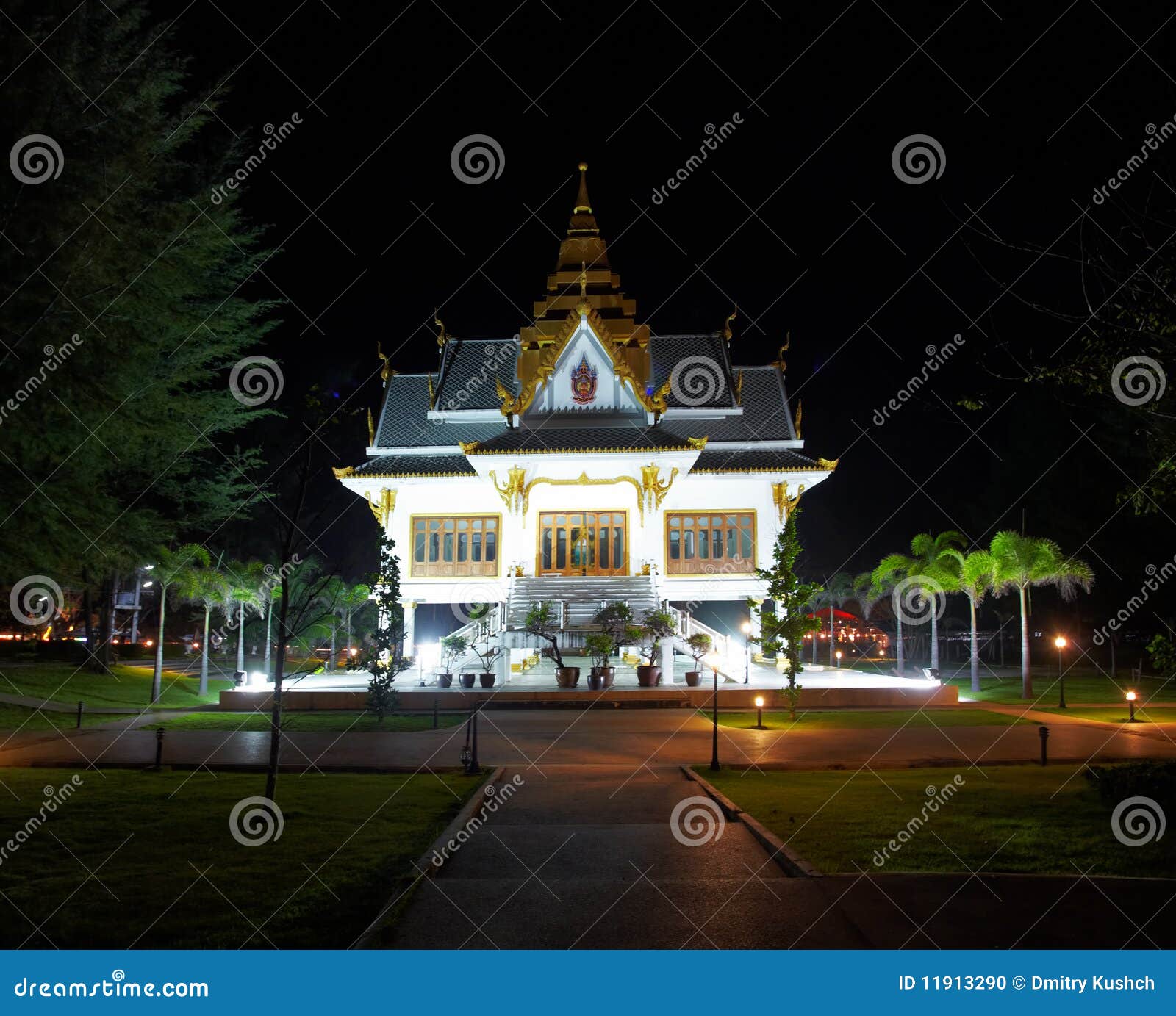 Night temple stock photo. Image of blue, asian, decoration - 11913290
