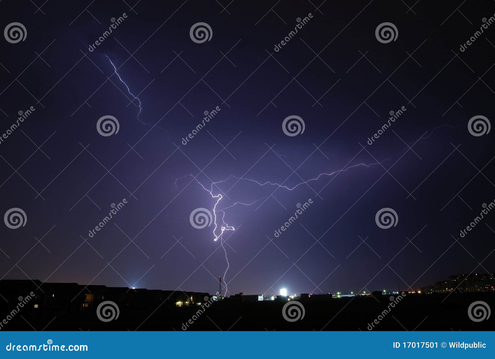 Night Thunderstorm Lightning Stock Image - Image of thunder, cumulus ...