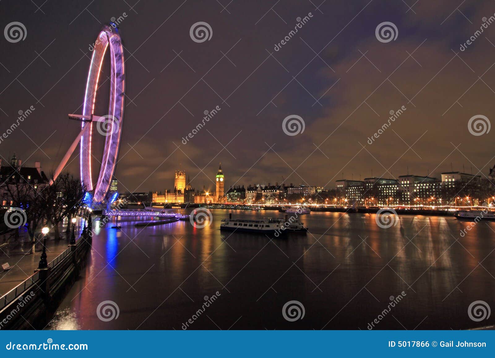 Night Time Along the River Thames Editorial Photo - Image of night ...