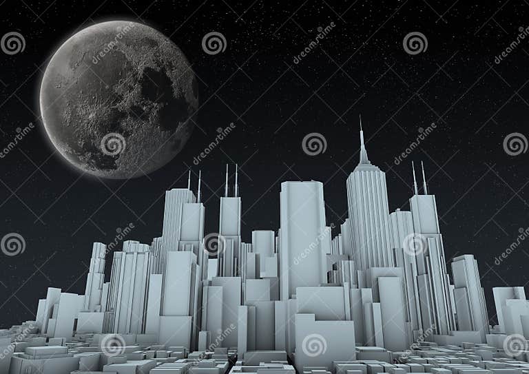 Night time city stock illustration. Illustration of view - 20930868