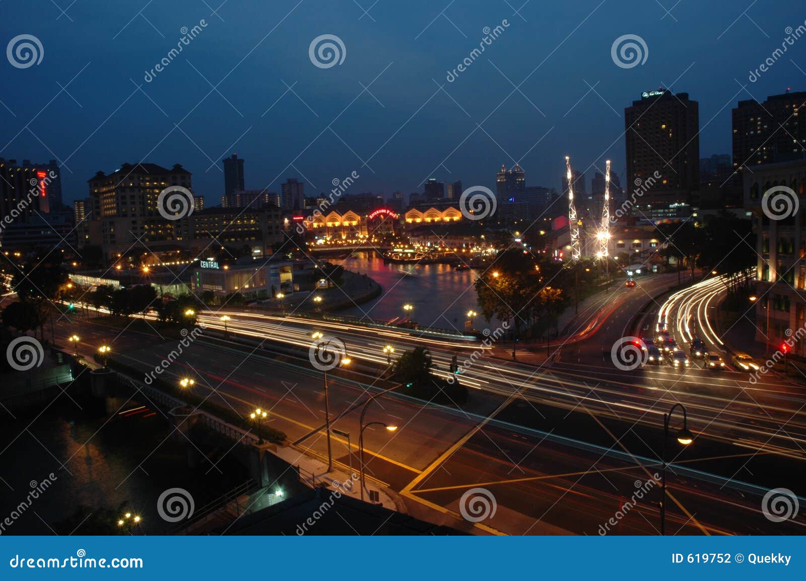 Night time city stock photo. Image of street, cars, trails - 619752