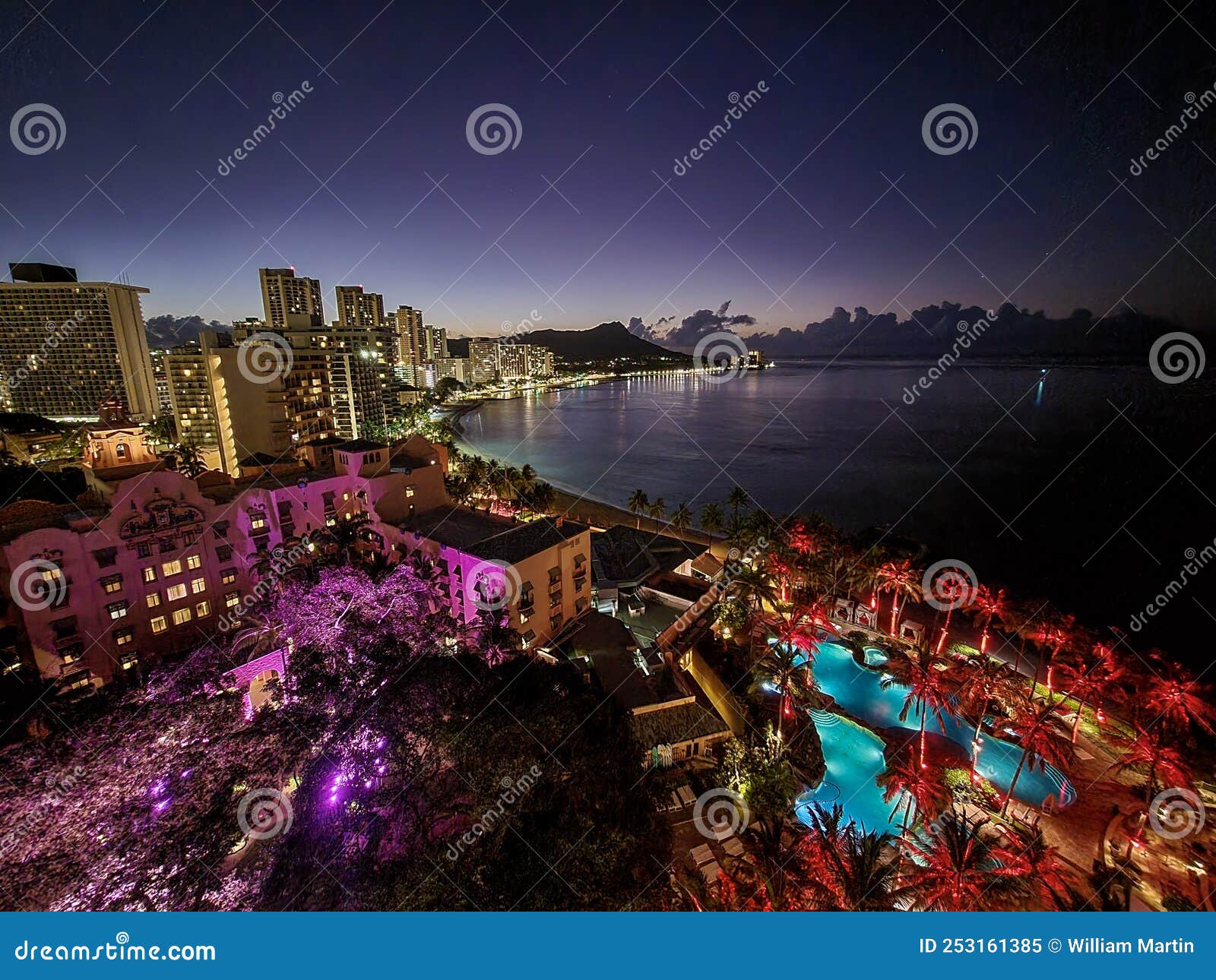 Night-time Cityscape of Honolulu Stock Image - Image of screenshot ...