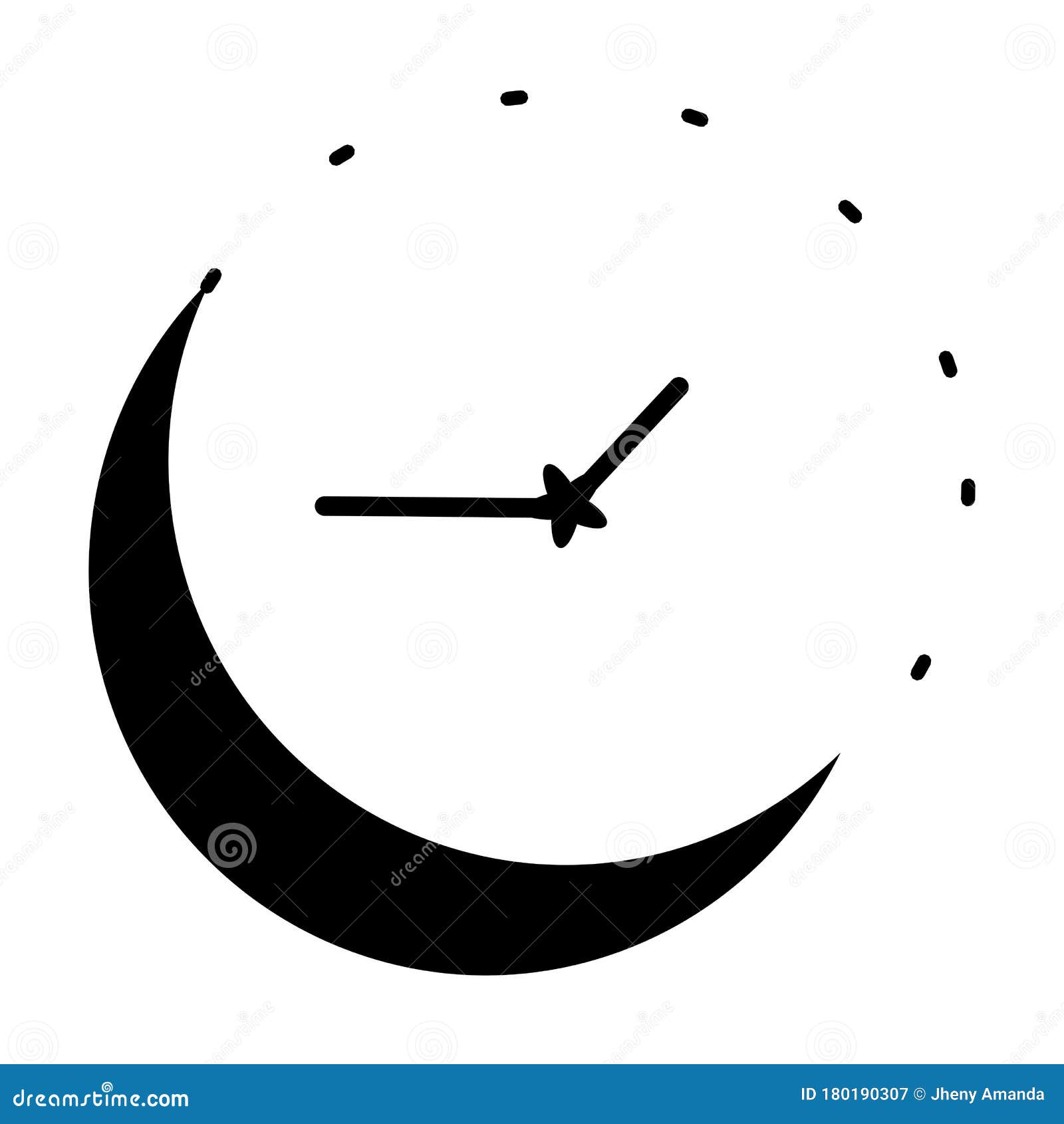 Night Time, Clock, Watch Icon. Concept of UI Design Elements. Digital ...
