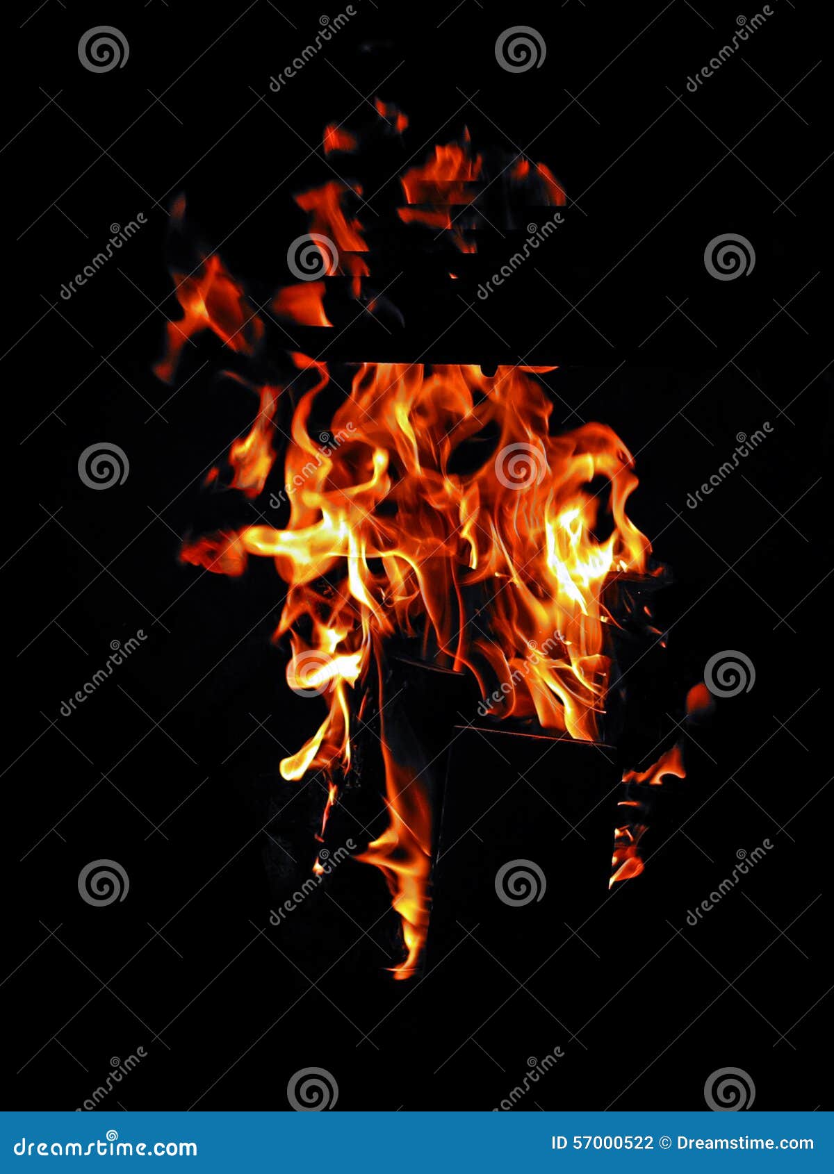 Night time Fire stock photo. Image of flames, burning - 57000522