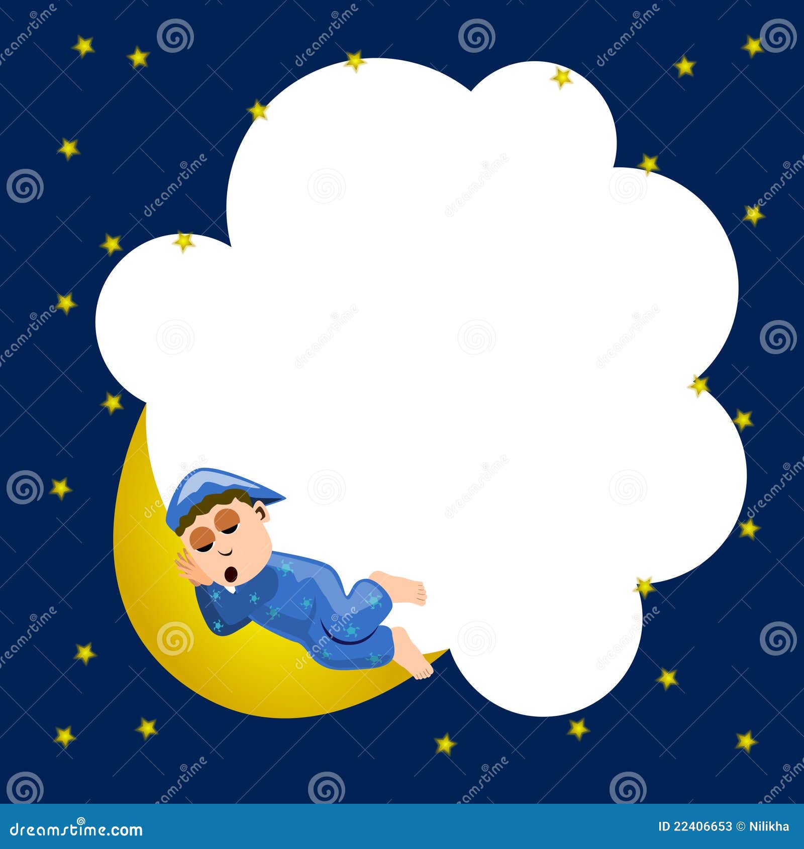 Night time frame stock illustration. Illustration of border - 22406653