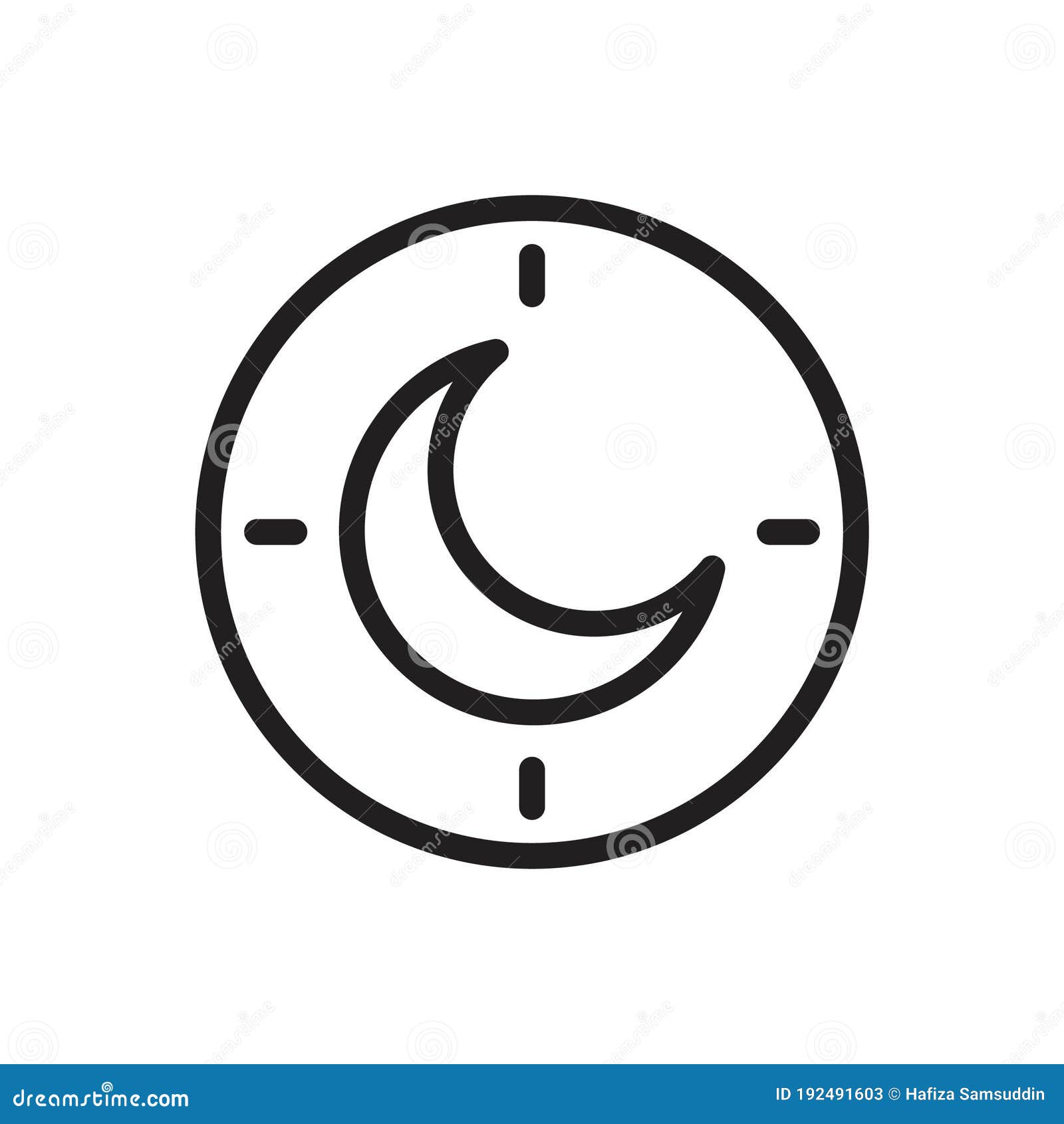 Night Time Icon. Vector Illustration Decorative Design Stock Vector ...
