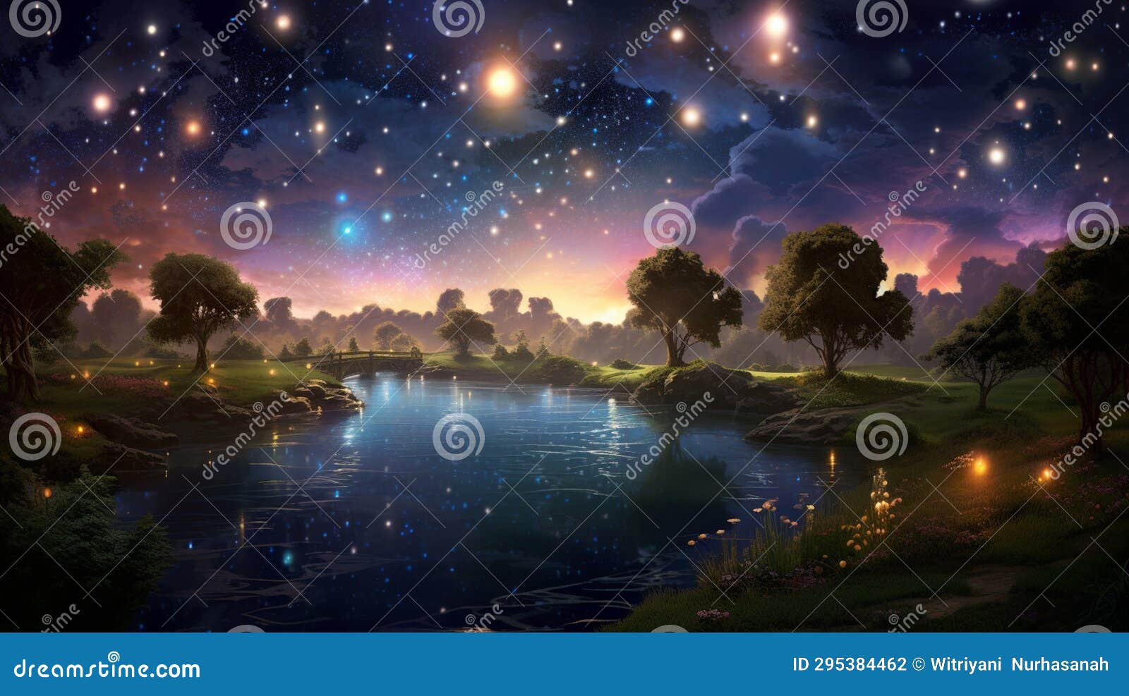 Night. Time of Miracles and Magic. Space of Night Sky with Cloud and ...