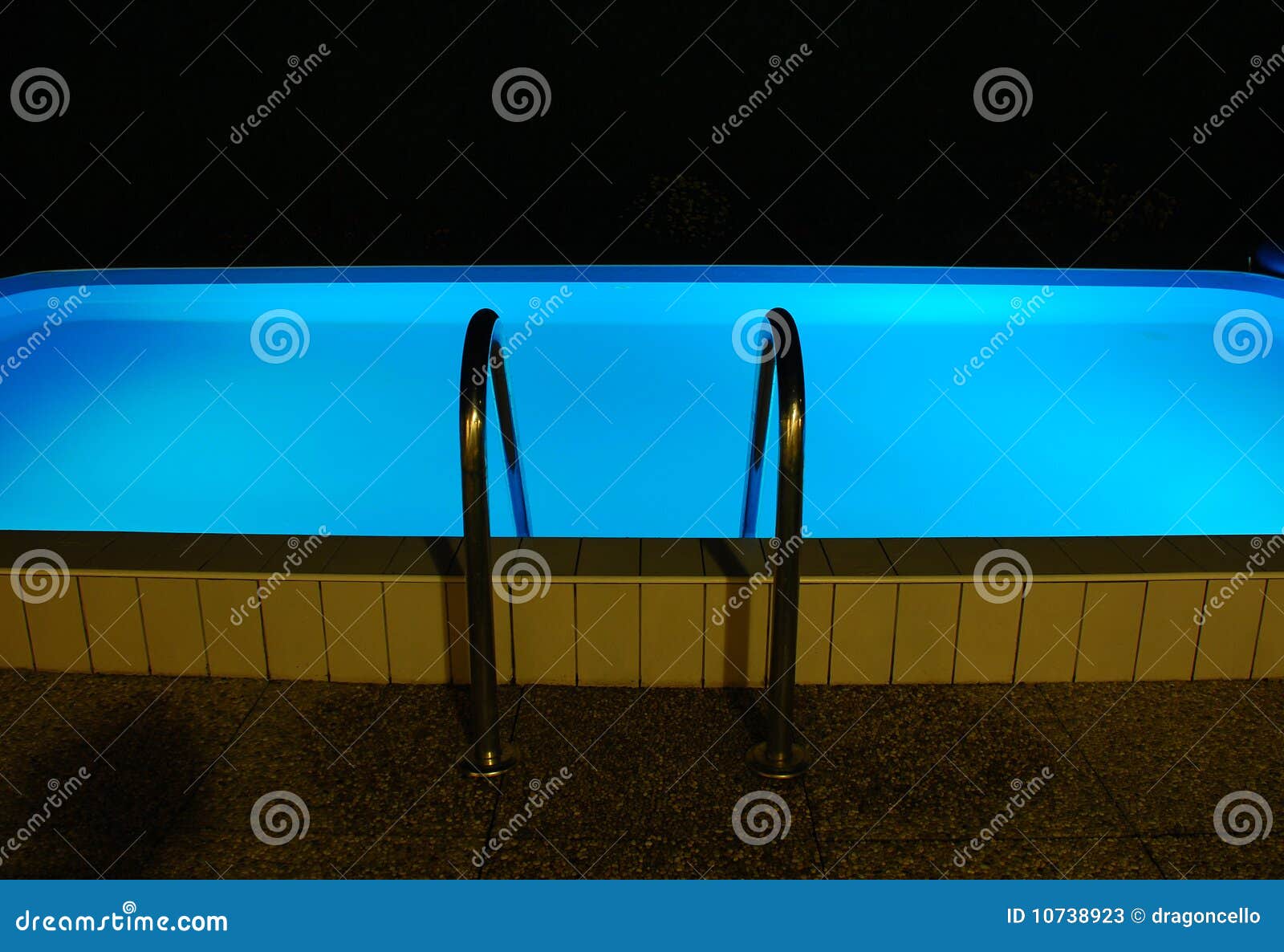 Night Time Swimming Pool stock image. Image of lighted - 10738923