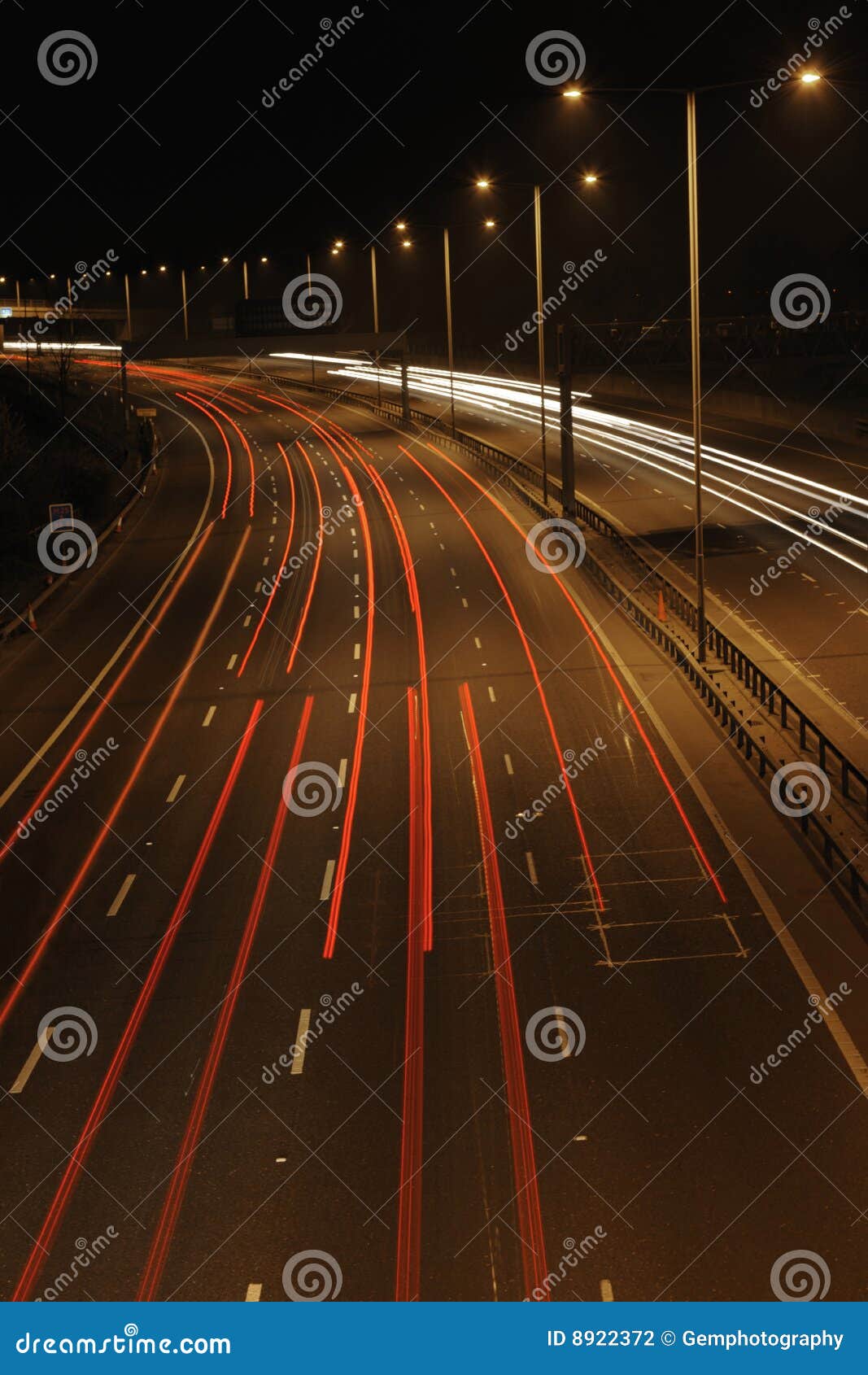 Night time traffic stock photo. Image of major, tarmac - 8922372