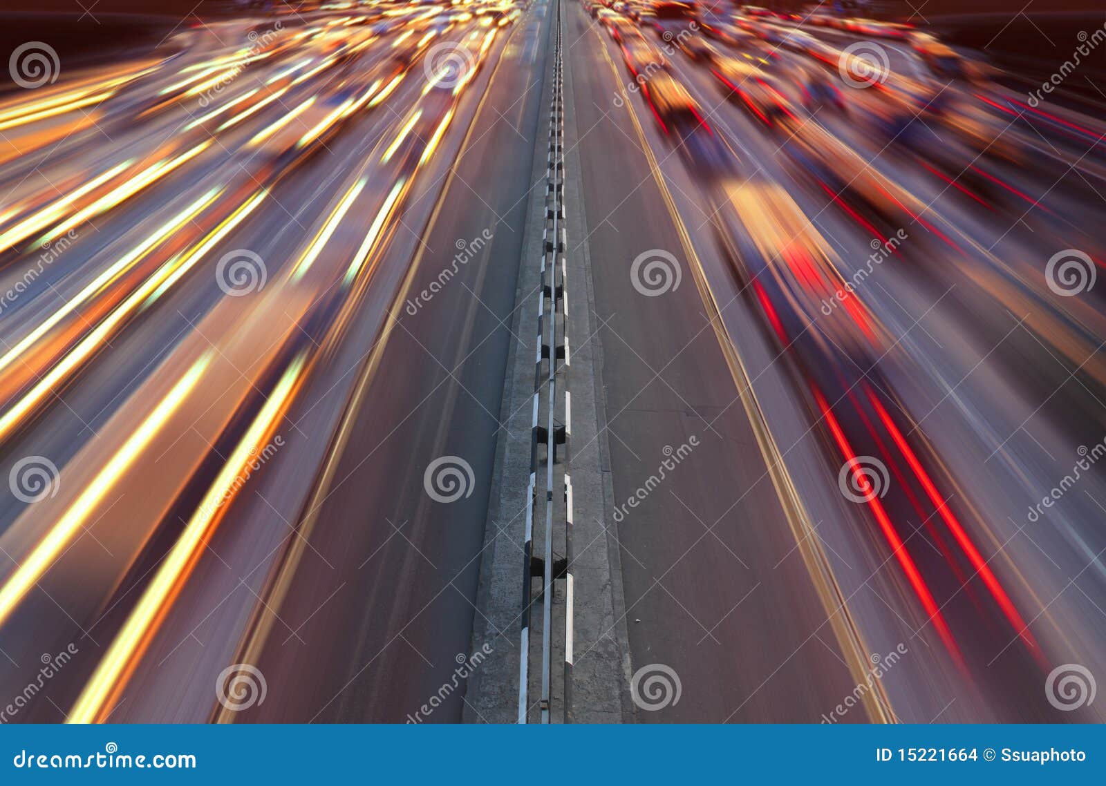 Night Time Traffic on Highway Stock Photo - Image of autobahn, lights ...