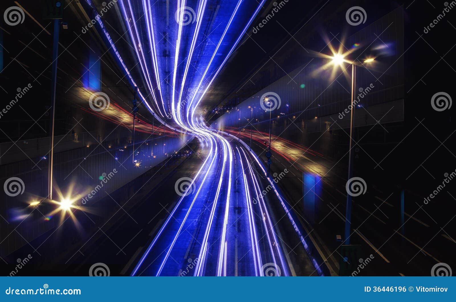 Night Time Traffic Lights,light Trace Stock Photo - Image of highway ...