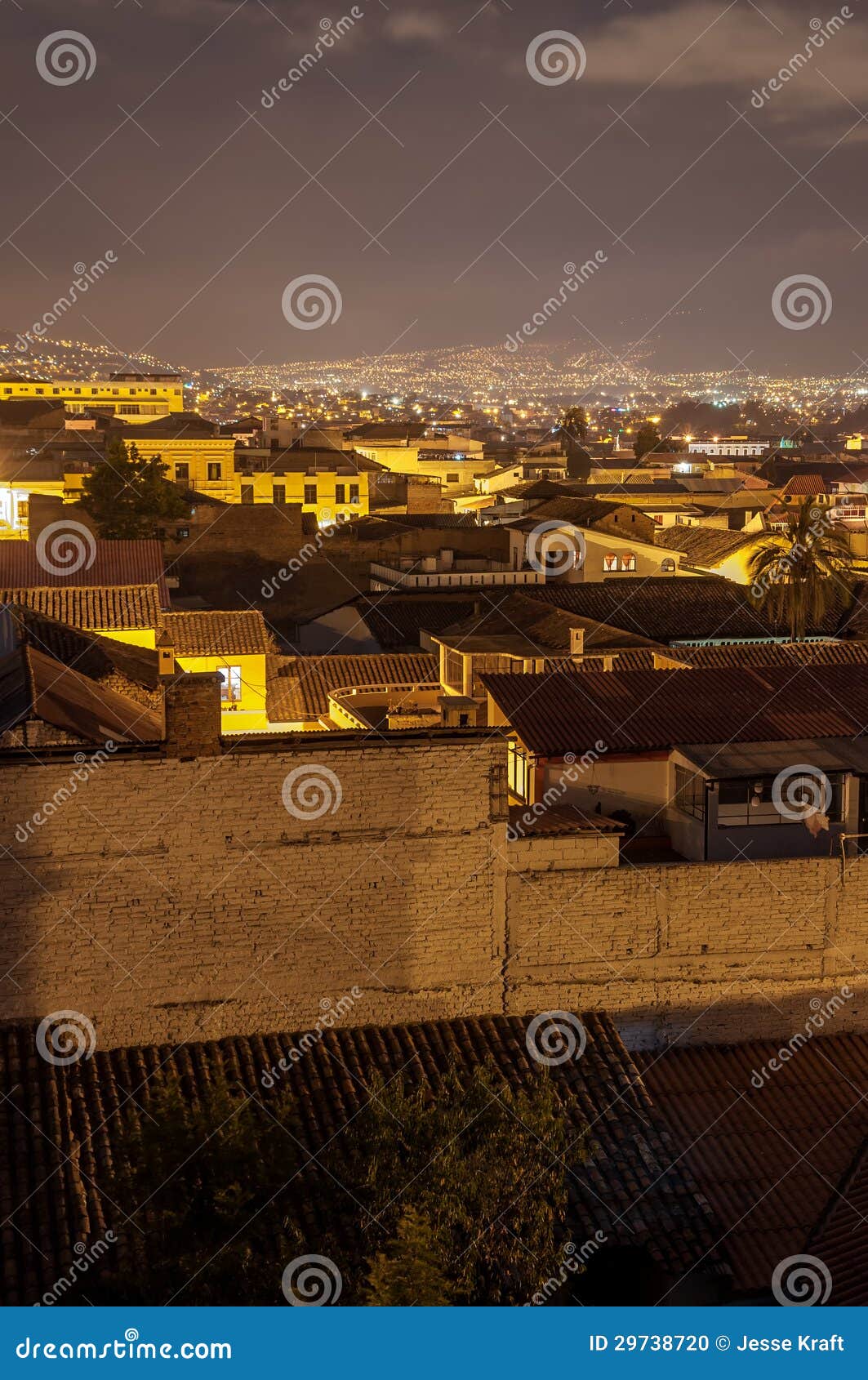 Quito at Night stock photo. Image of city, destination - 29738720