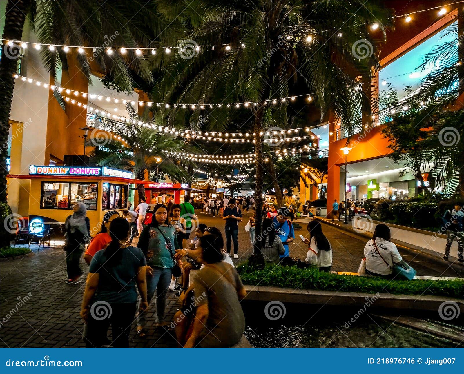 Night Time Walking at Philippines Editorial Photo - Image of night ...