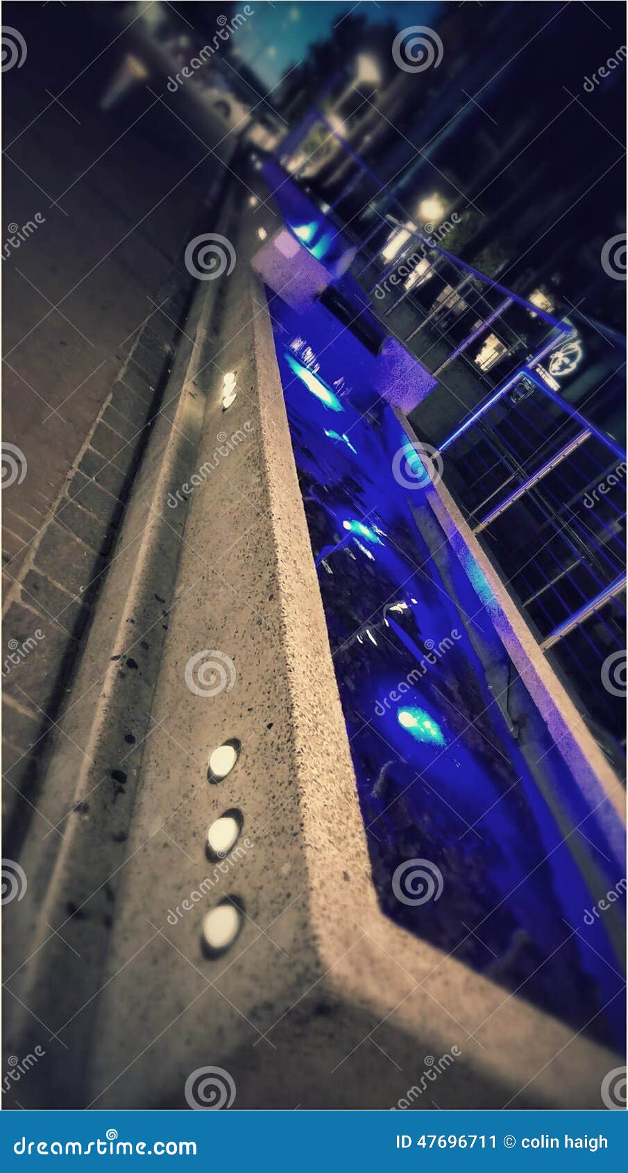 Night time Water feature stock image. Image of water - 47696711