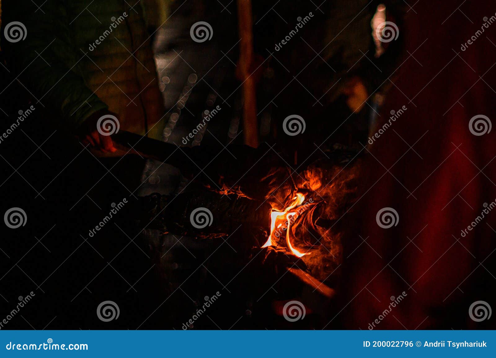 Night Torch, Bright Torch Lights on the Streets of the Night City Stock ...