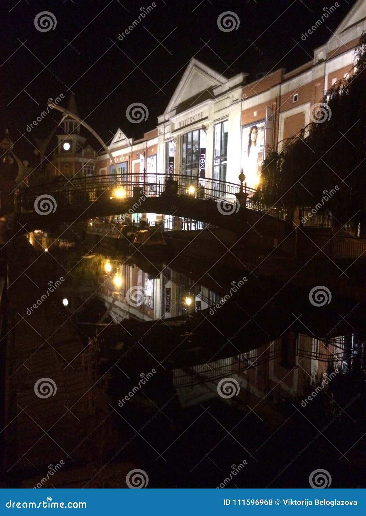 Night in town editorial stock photo. Image of amazing - 111596968