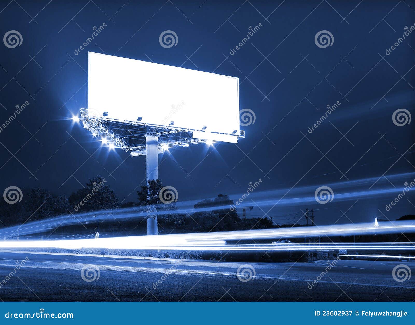 Night Billboard Royalty-Free Stock Photography | CartoonDealer.com ...