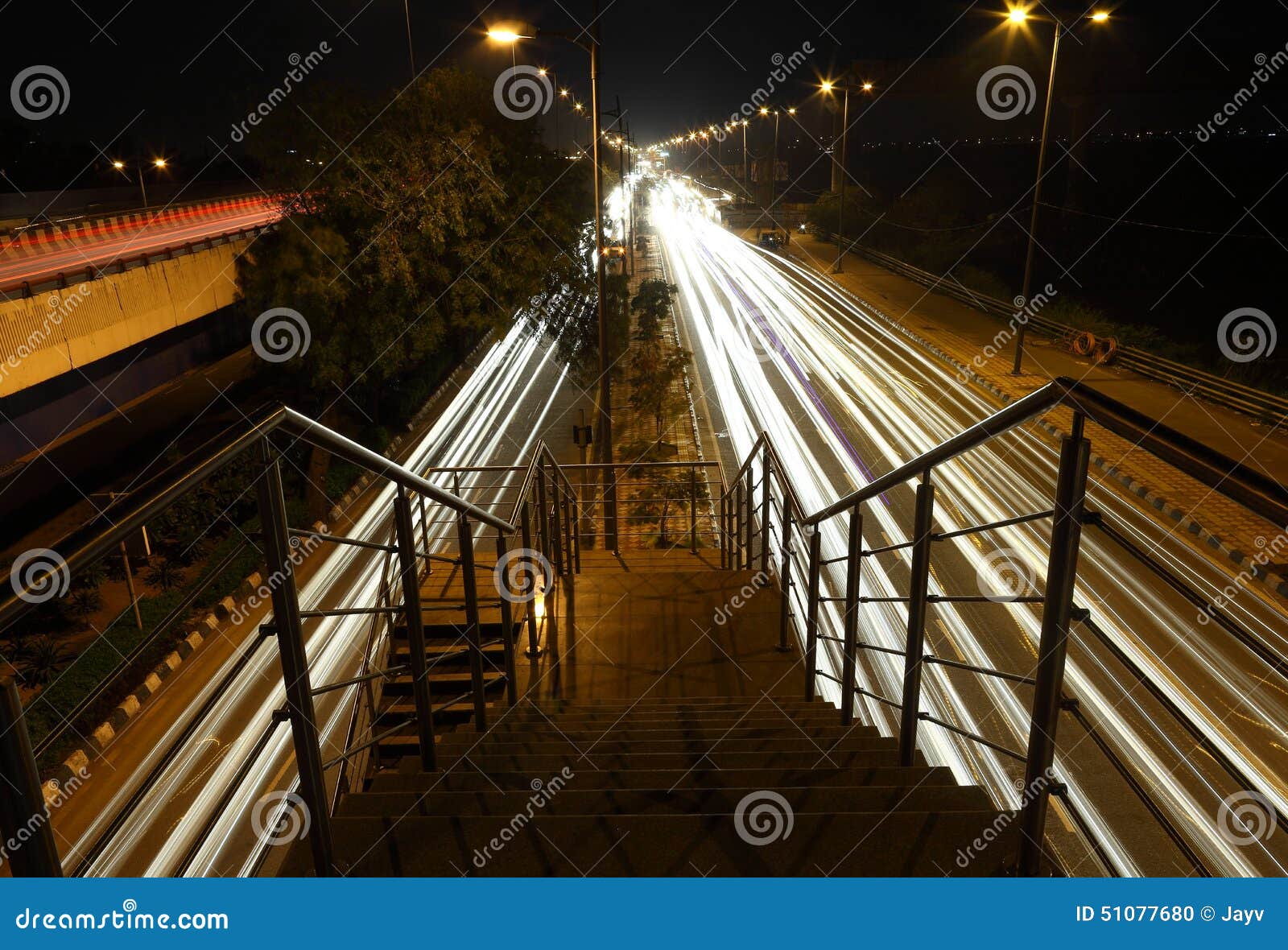 Rush Hour Traffic at Night in New Delhi, India Stock Photo - Image of ...
