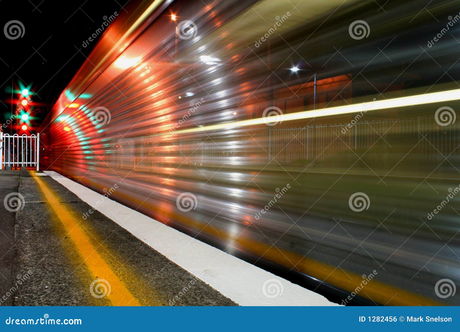 Night Train stock photo. Image of light, motion, platform - 1282456