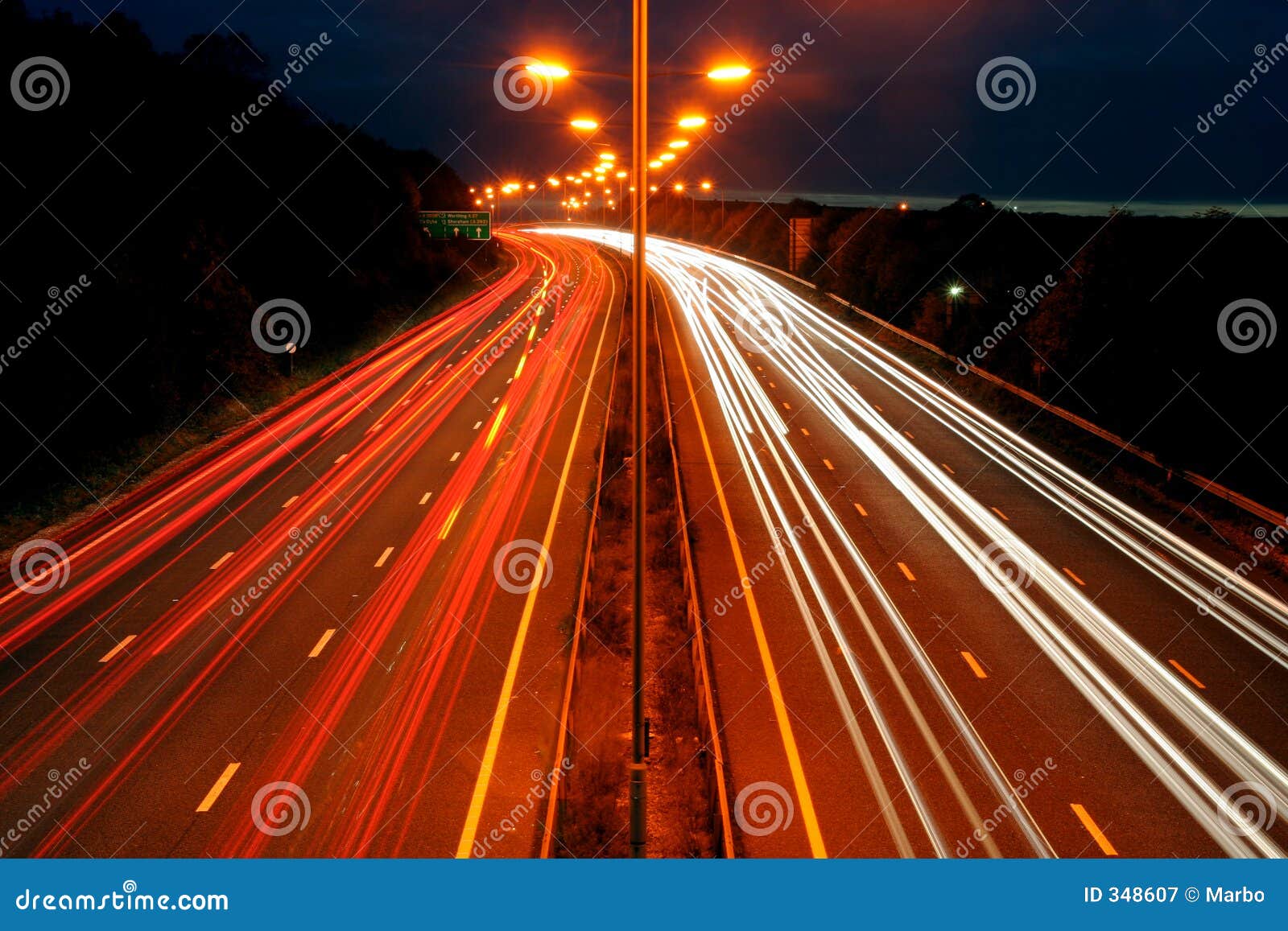 Night travel stock image. Image of busy, highway, vehicle - 348607