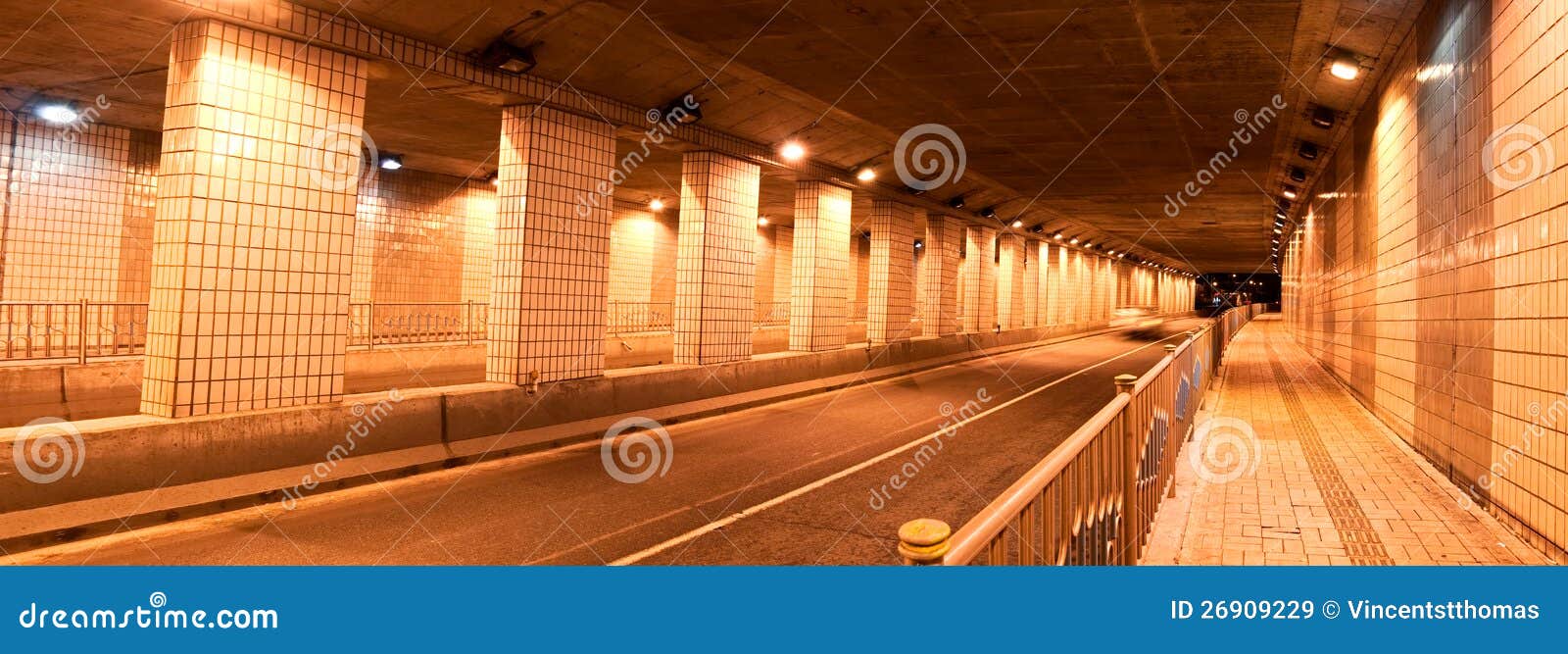 Night Tunnel Panorama stock image. Image of city, tunnel - 26909229