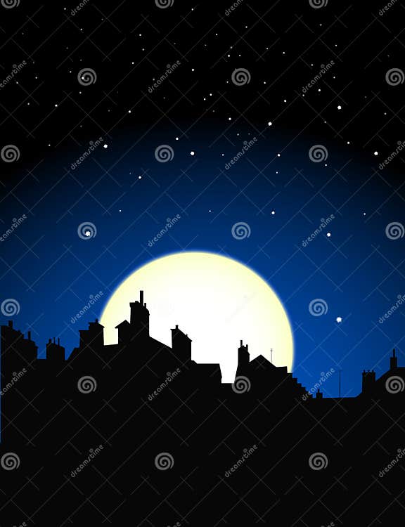 Night view stock vector. Illustration of spot, blue, dark - 1050957