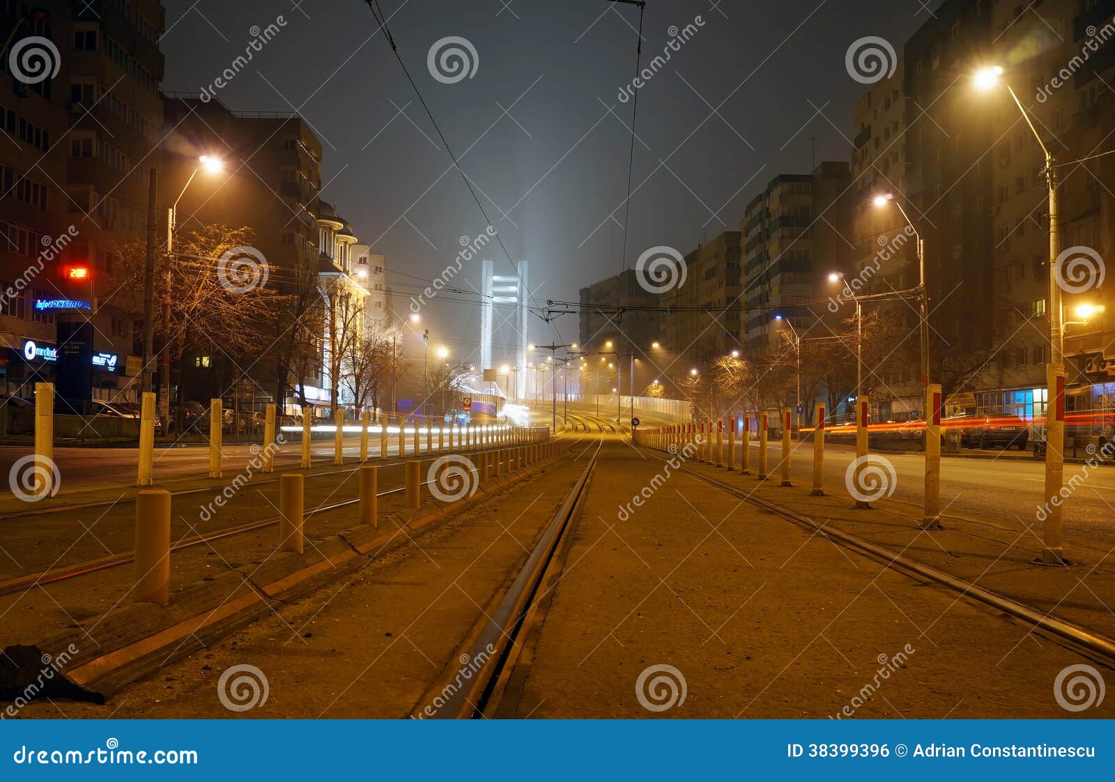 Night View of Basarab Bridge from Bucharest Editorial Photo - Image of ...