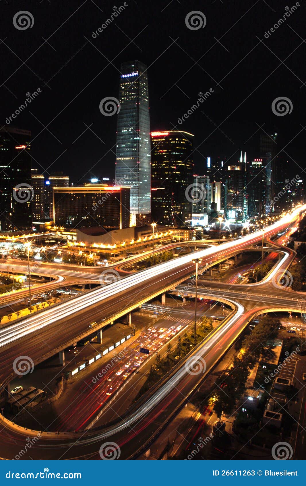 Night View in Beijing stock image. Image of exposure - 26611263
