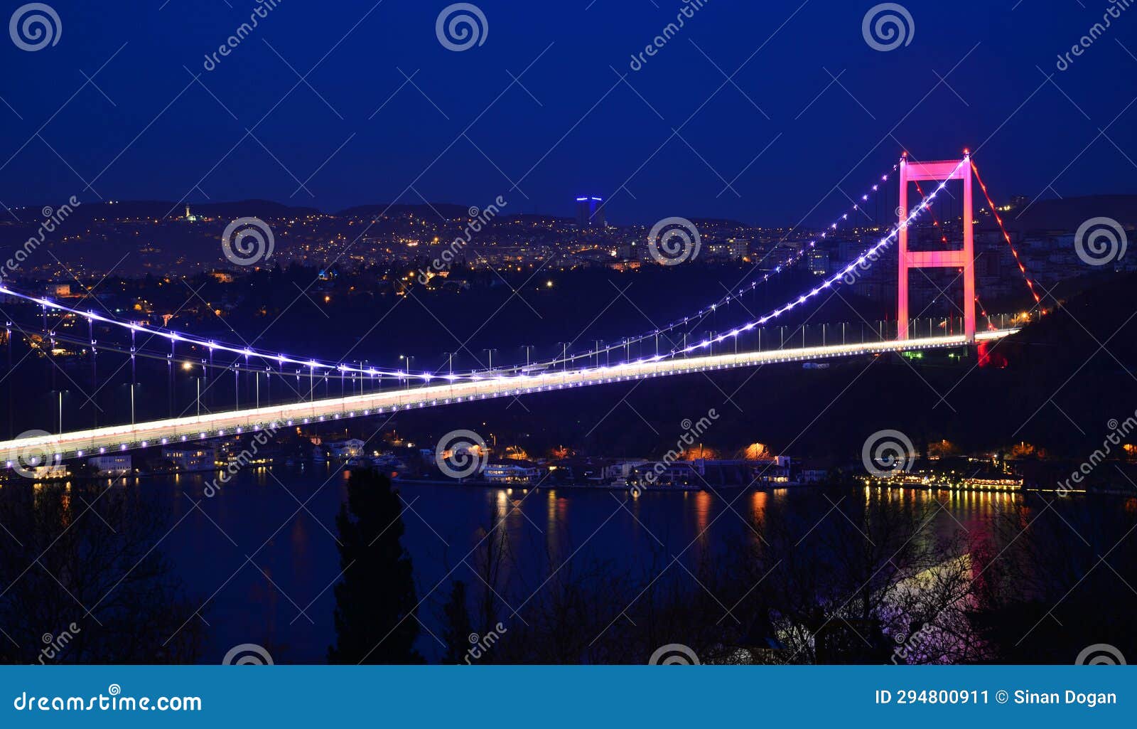 A Night View from the Bosphorus Stock Image - Image of metropolis, line ...