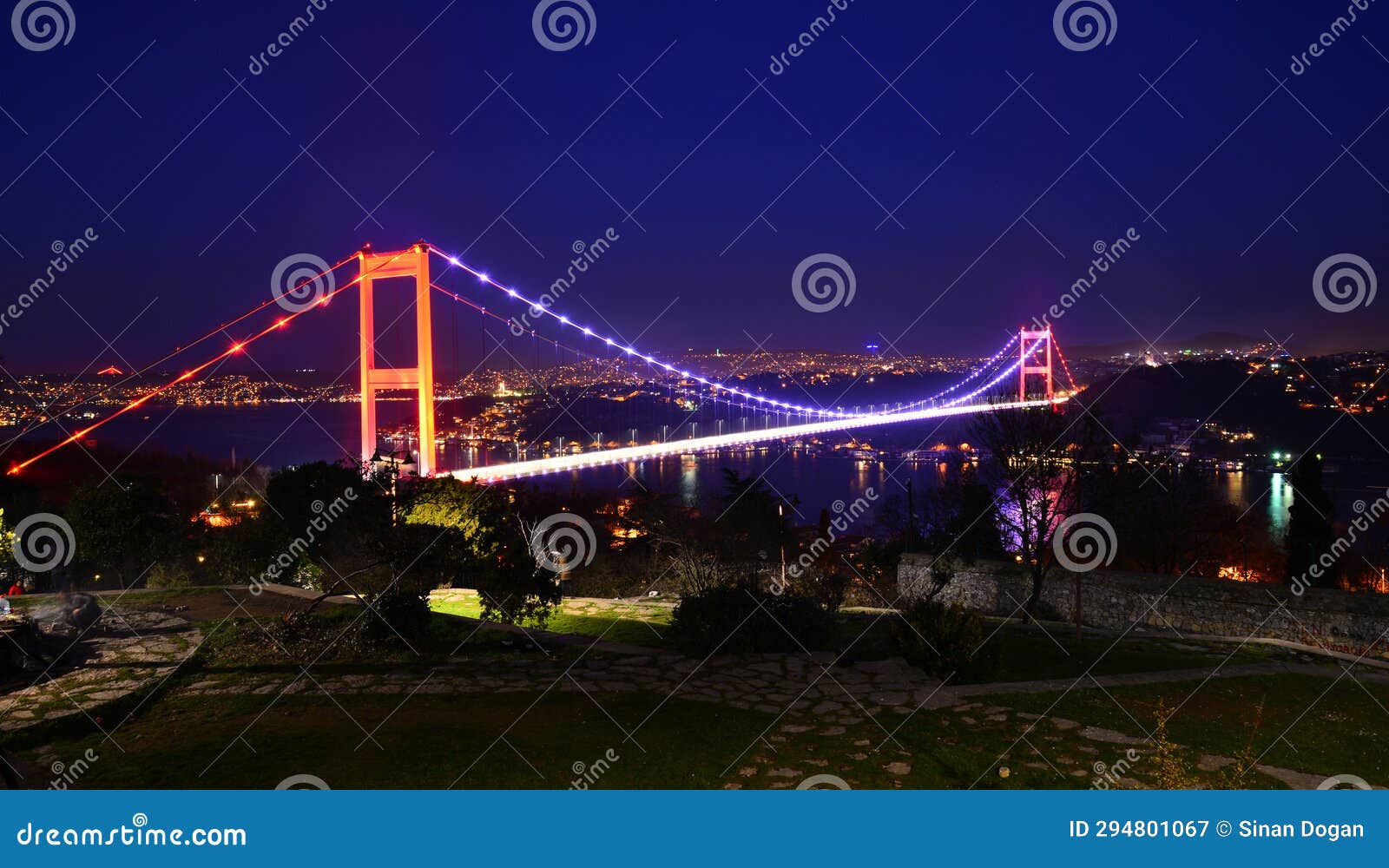 A Night View from the Bosphorus Stock Image - Image of darkness ...