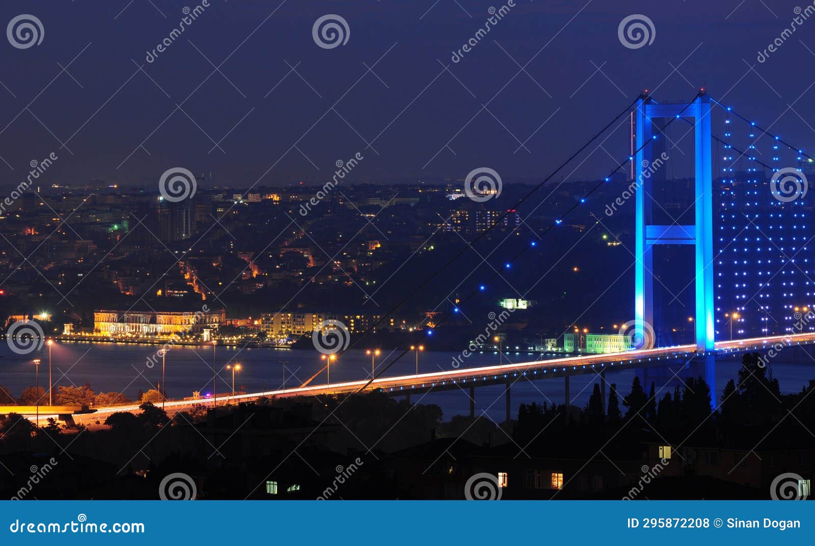 A Night View from the Bosphorus Stock Photo - Image of turkey, night ...