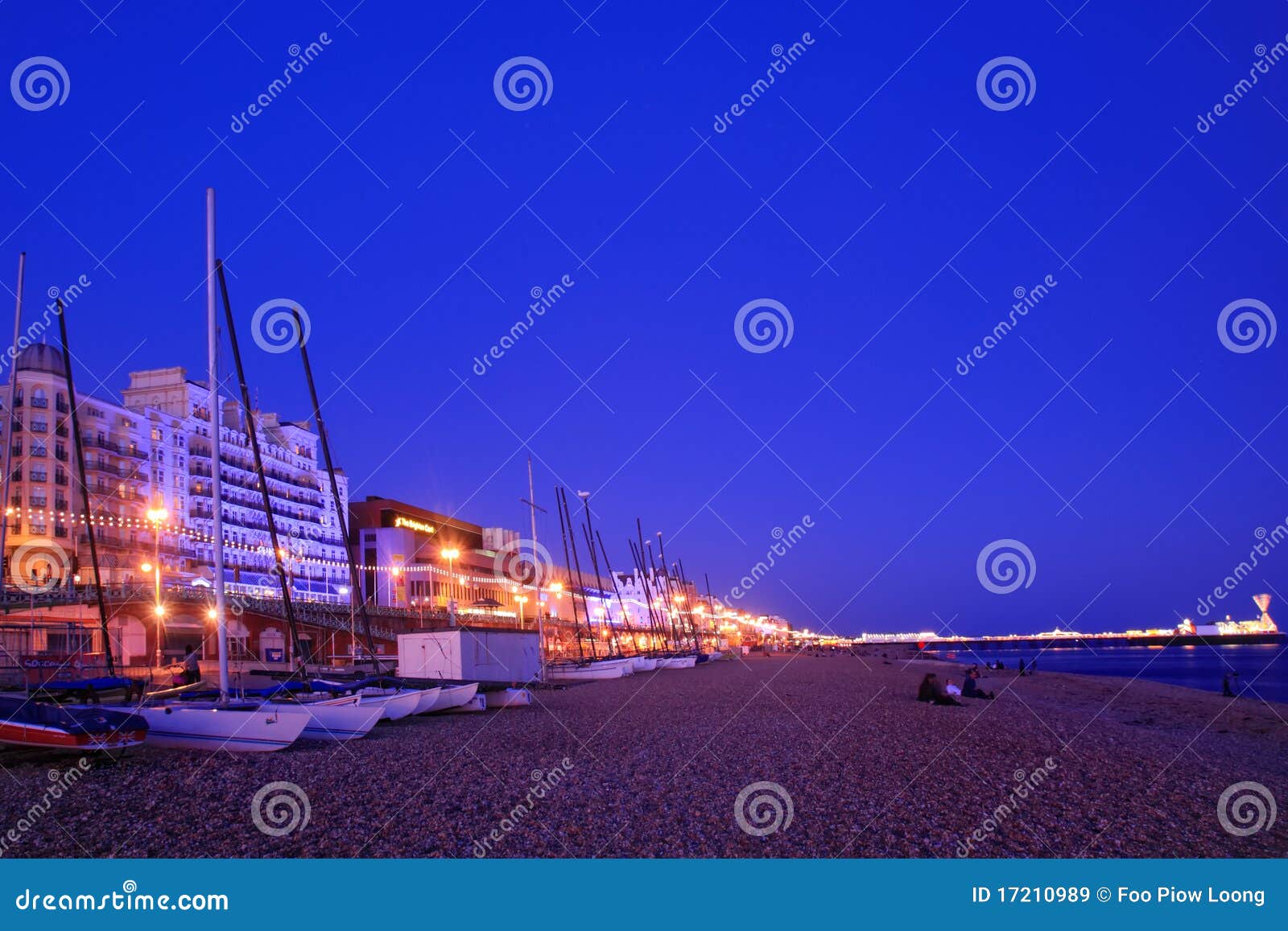 Night View Brighton Beach Uk Stock Photos - Free & Royalty-Free Stock ...