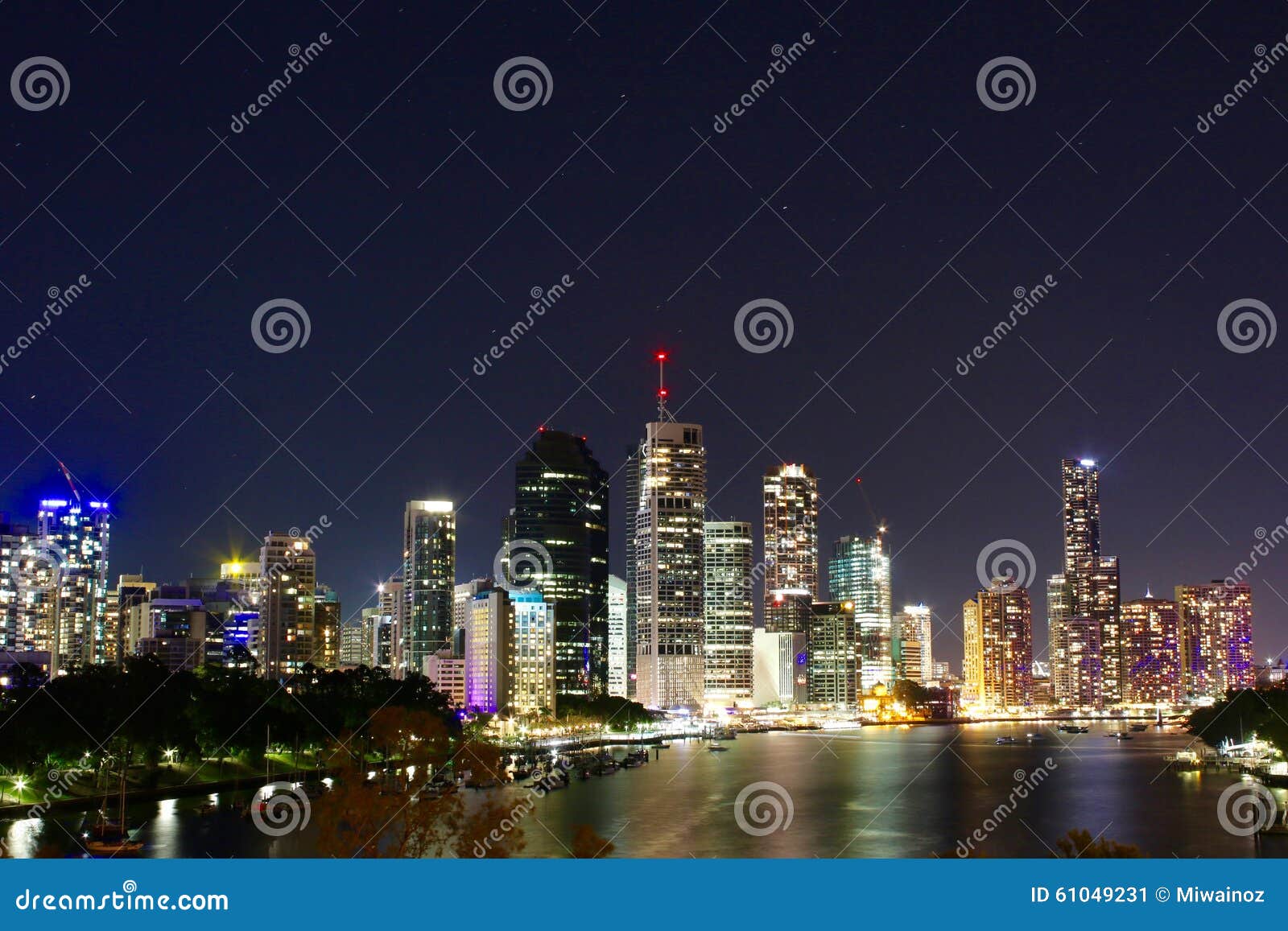 Night View in Brisbane stock image. Image of brisbane - 61049231