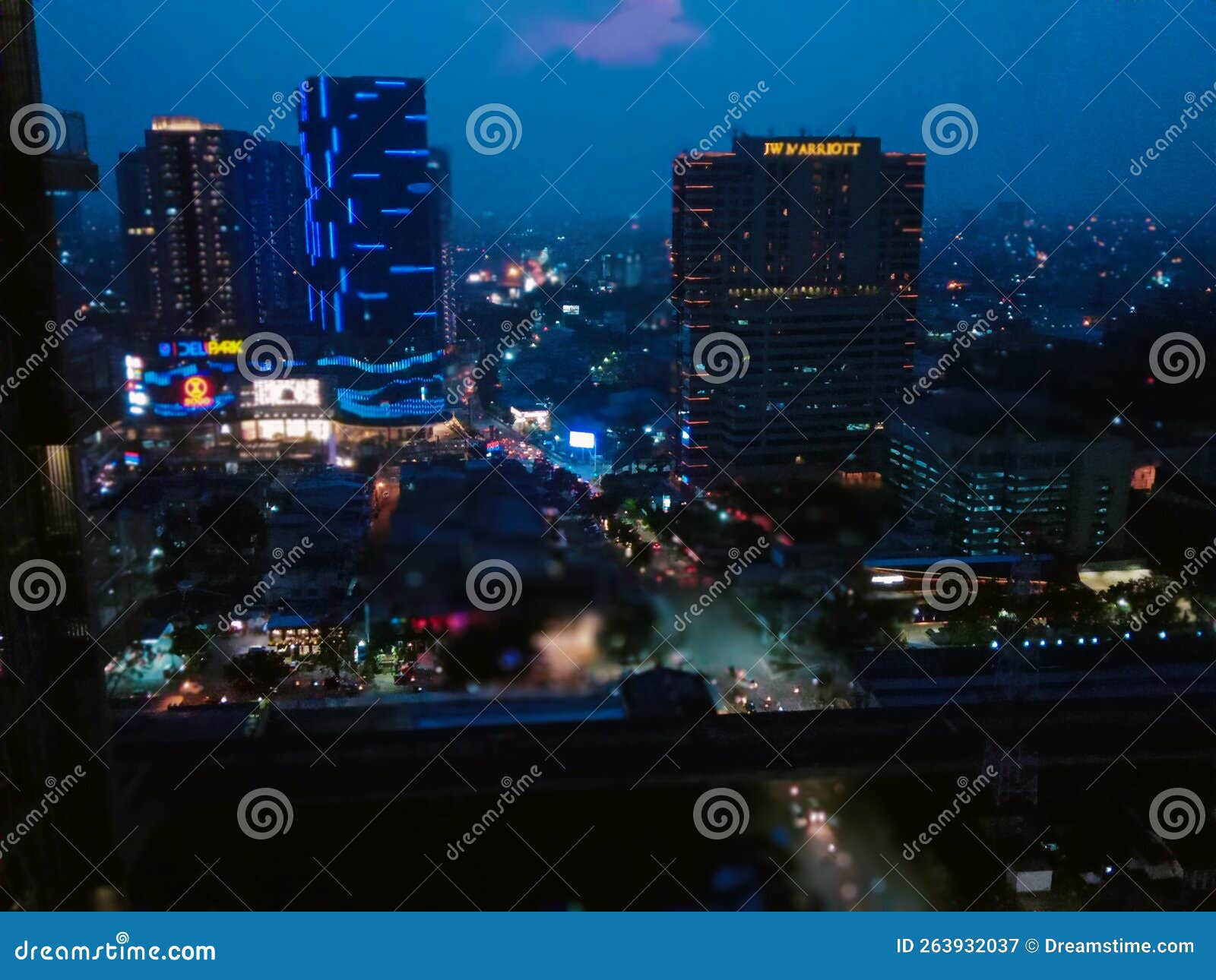 Night View on Center of Medan City Editorial Photography - Image of ...