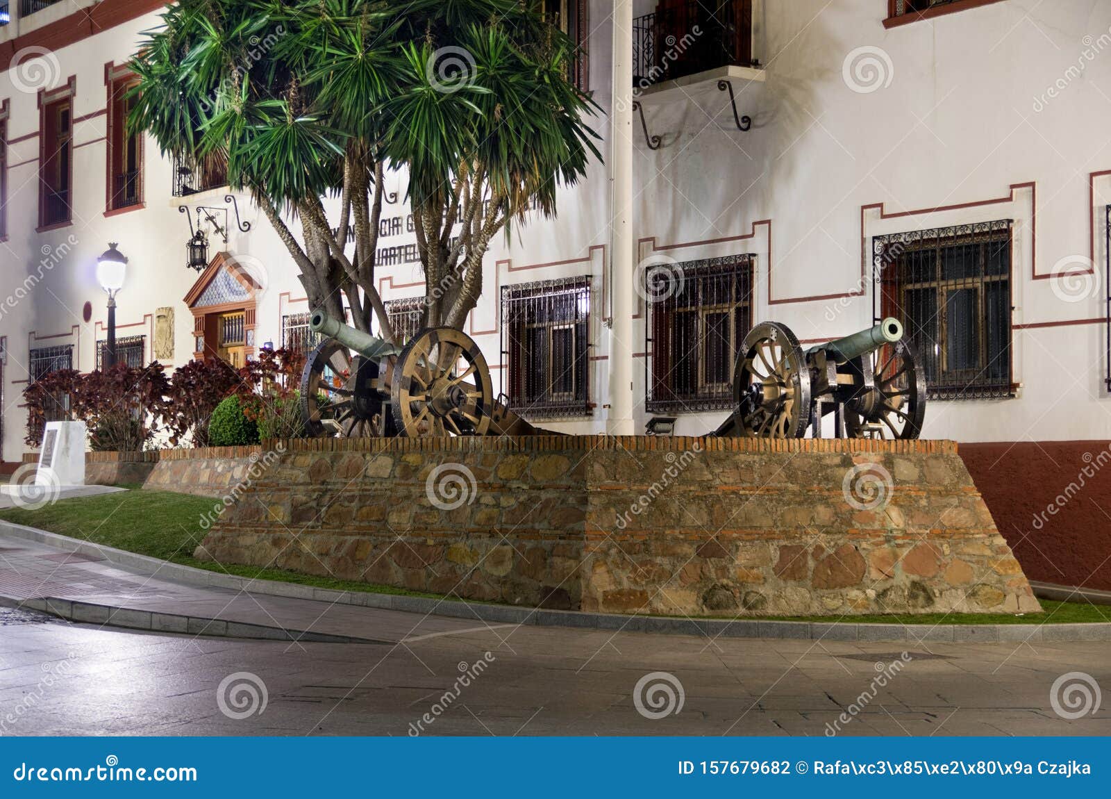 Night View of Ceuta General Command. Editorial Photography - Image of ...
