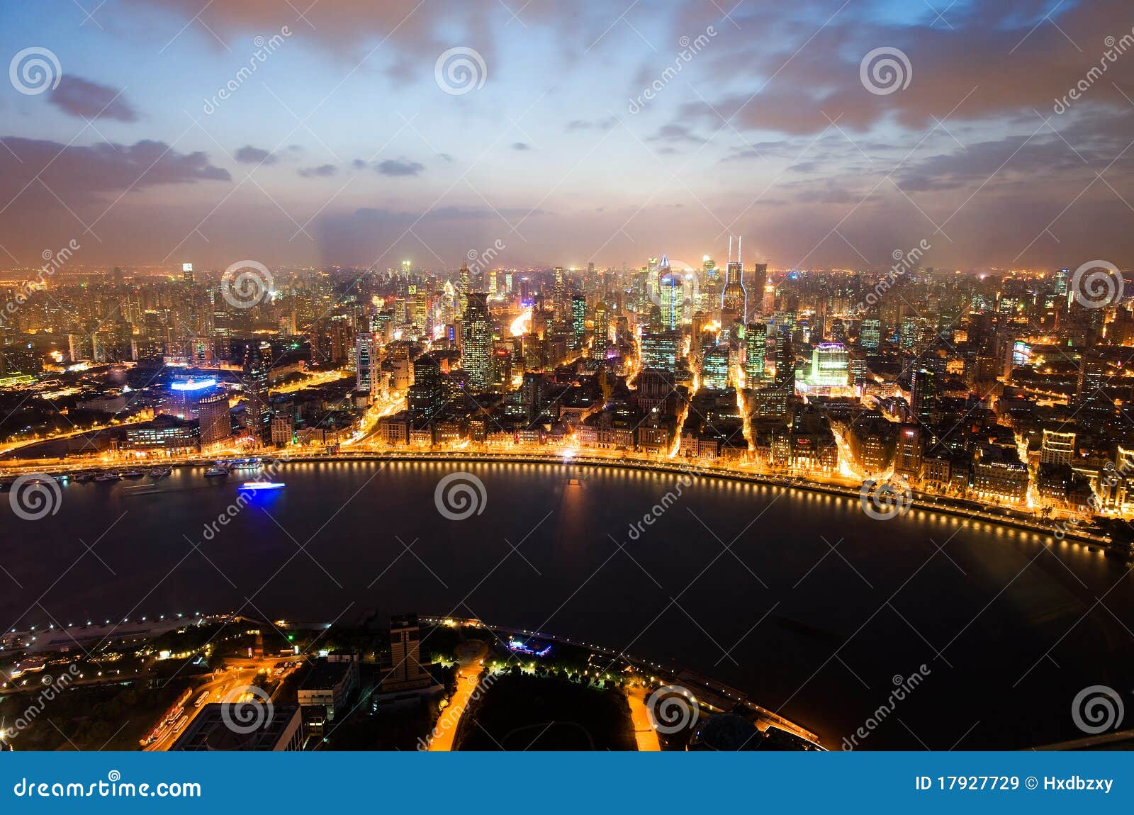 Night View of China Shanghai Editorial Stock Image - Image of asia ...